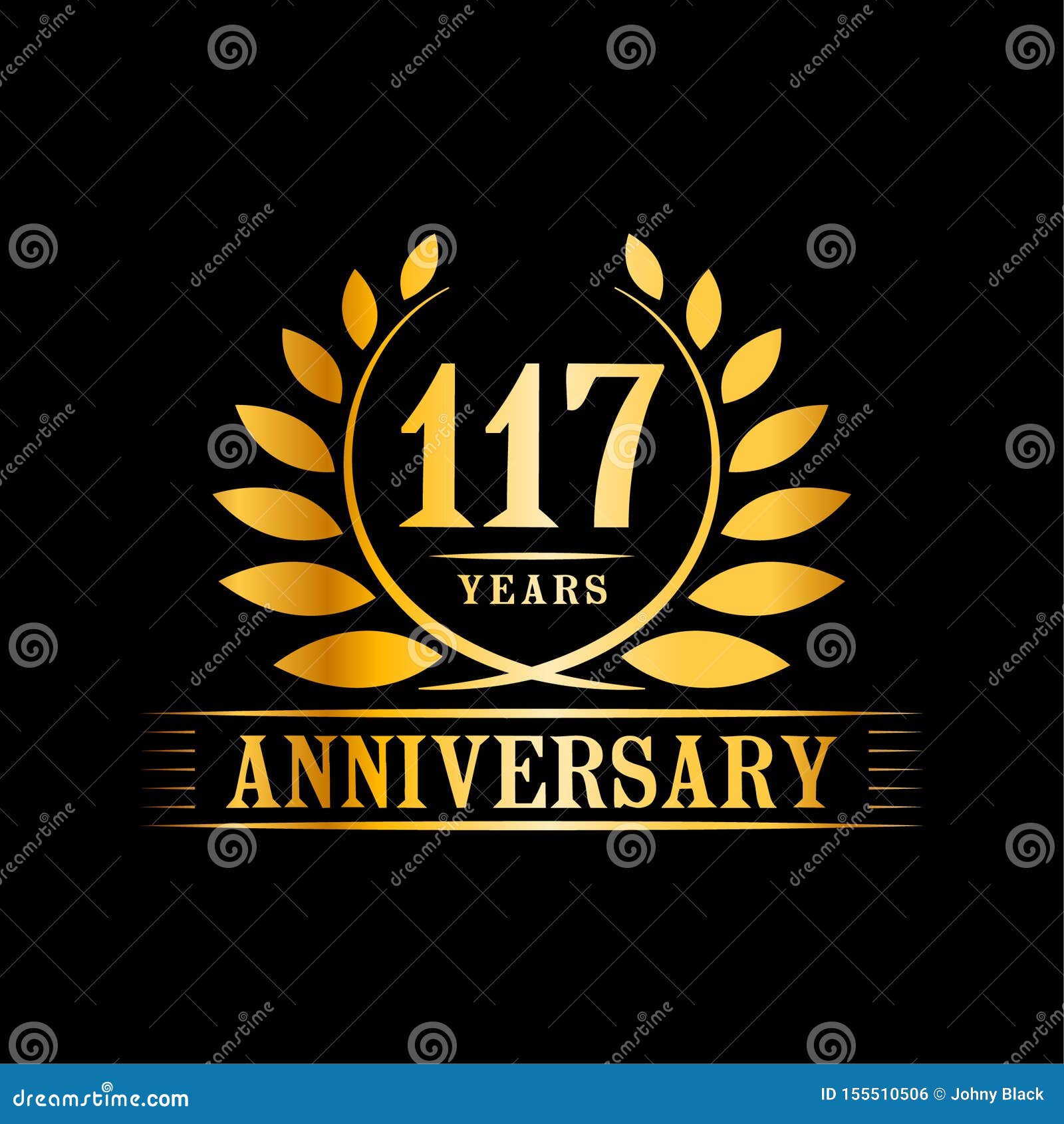117 Years Anniversary Celebration Logo. 117th Anniversary Luxury Design ...
