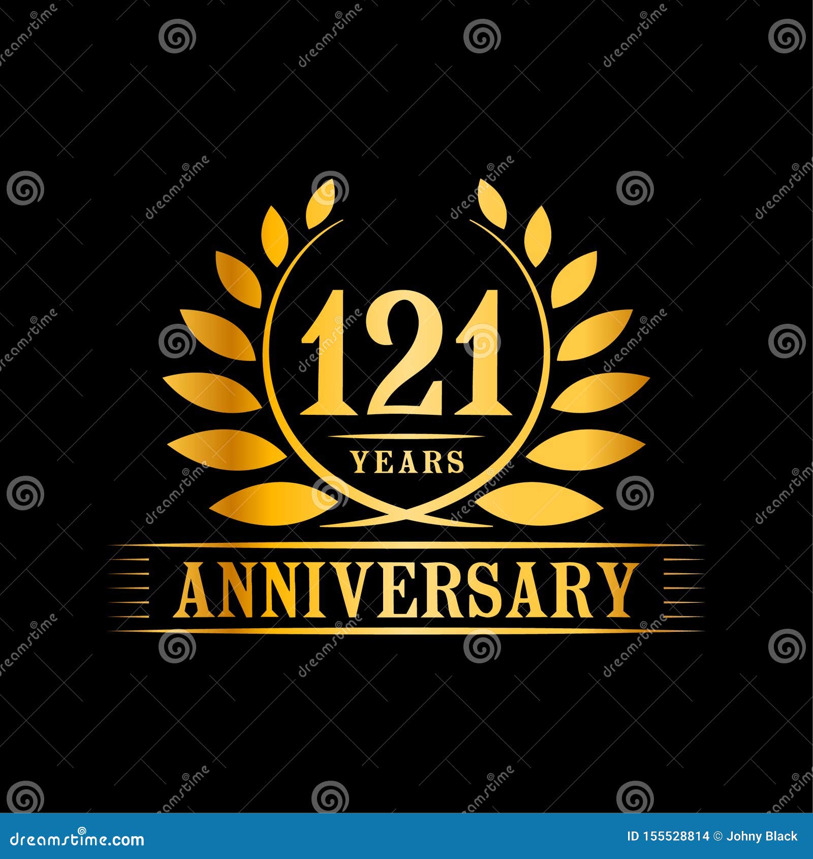 121 Years Anniversary Celebration Logo. 121st Anniversary Luxury Design ...
