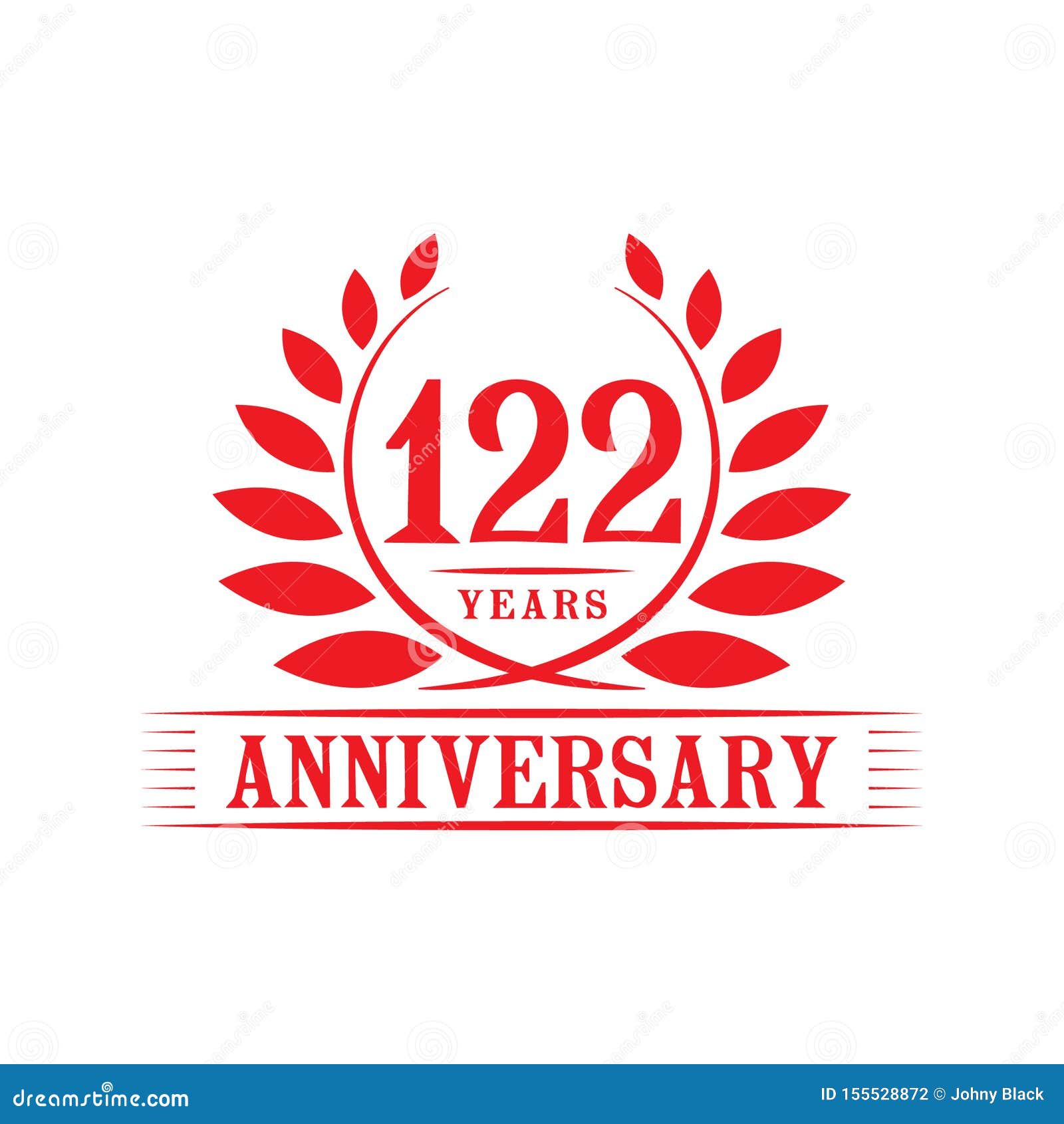 122 Years Anniversary Celebration Logo. 122nd Anniversary Luxury Design ...