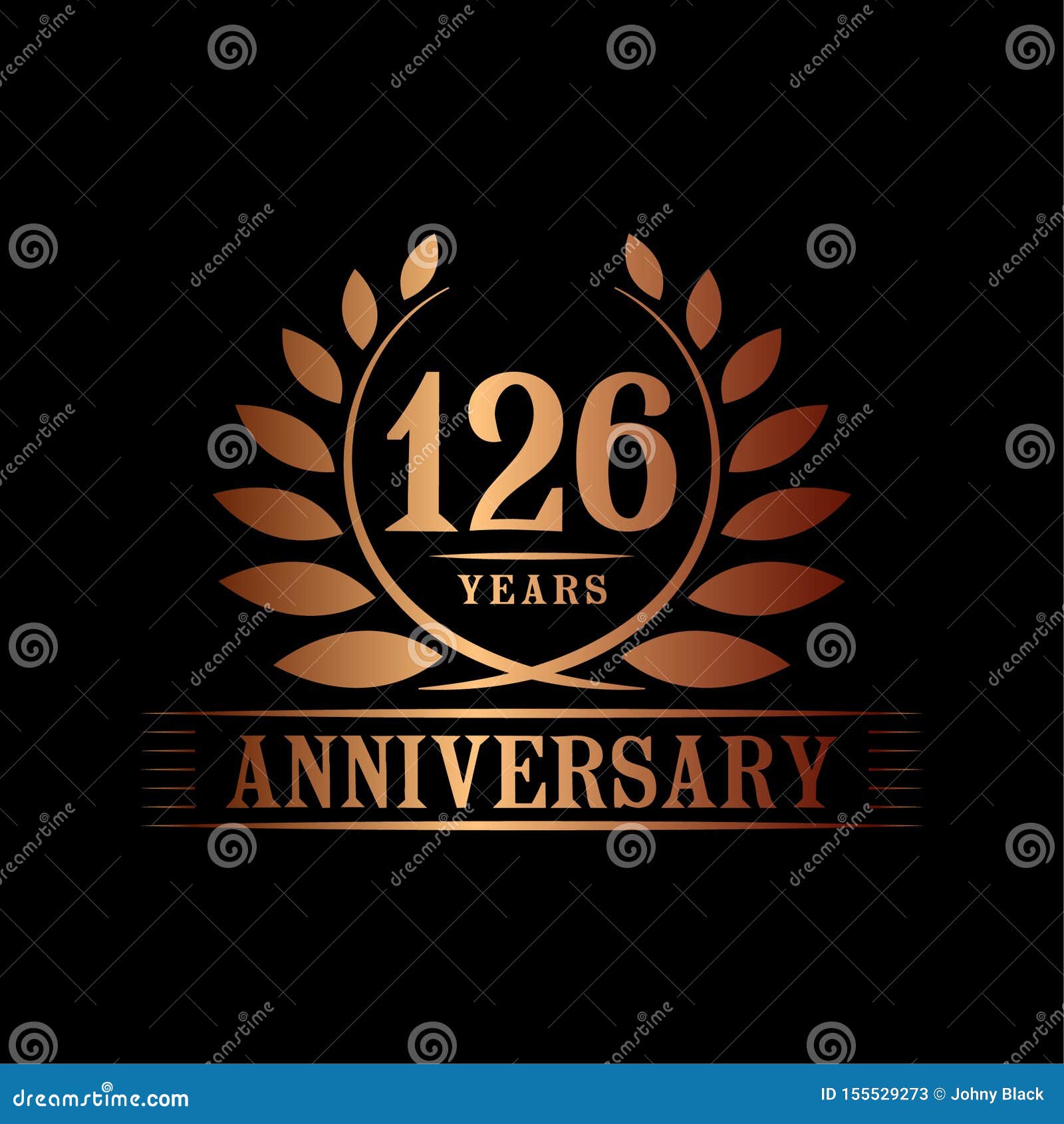 126 Years Anniversary Celebration Logo. 126th Anniversary Luxury Design ...