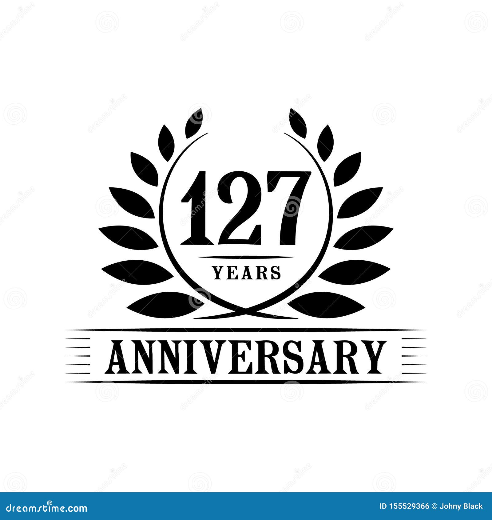 127 Years Anniversary Celebration Logo. 127th Anniversary Luxury Design ...