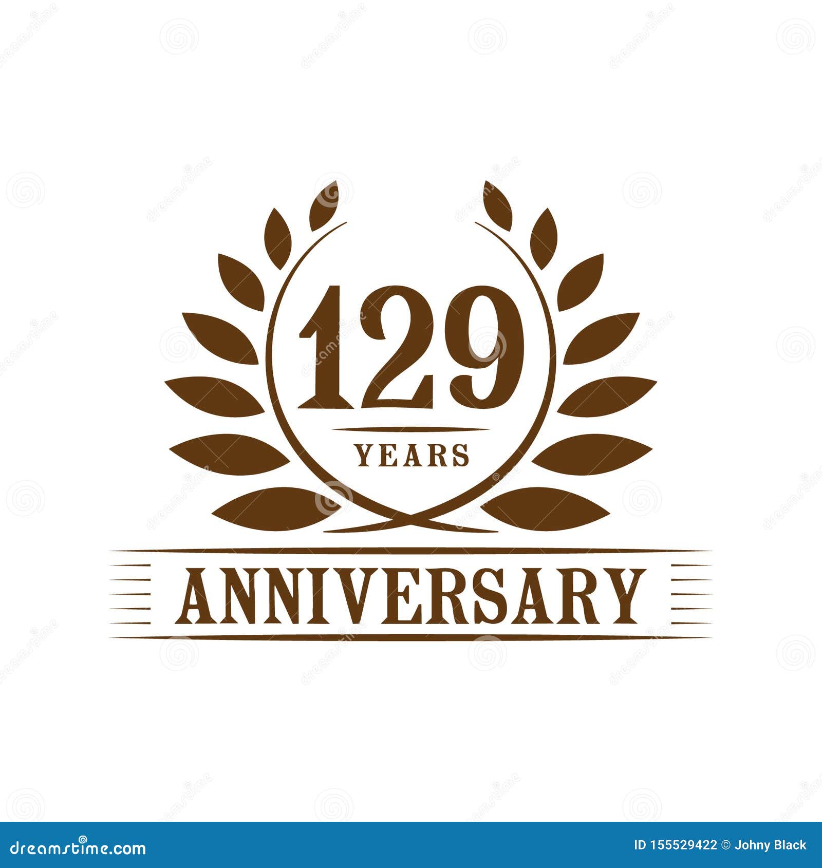 129 Years Anniversary Celebration Logo. 129th Anniversary Luxury Design ...