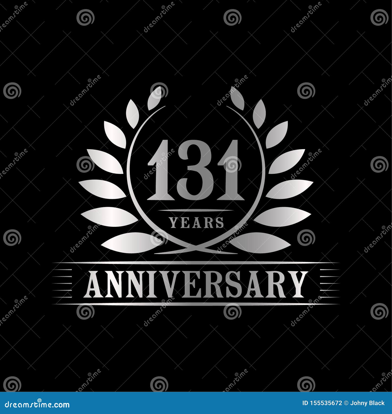 131 Years Anniversary Celebration Logo. 131st Anniversary Luxury Design ...