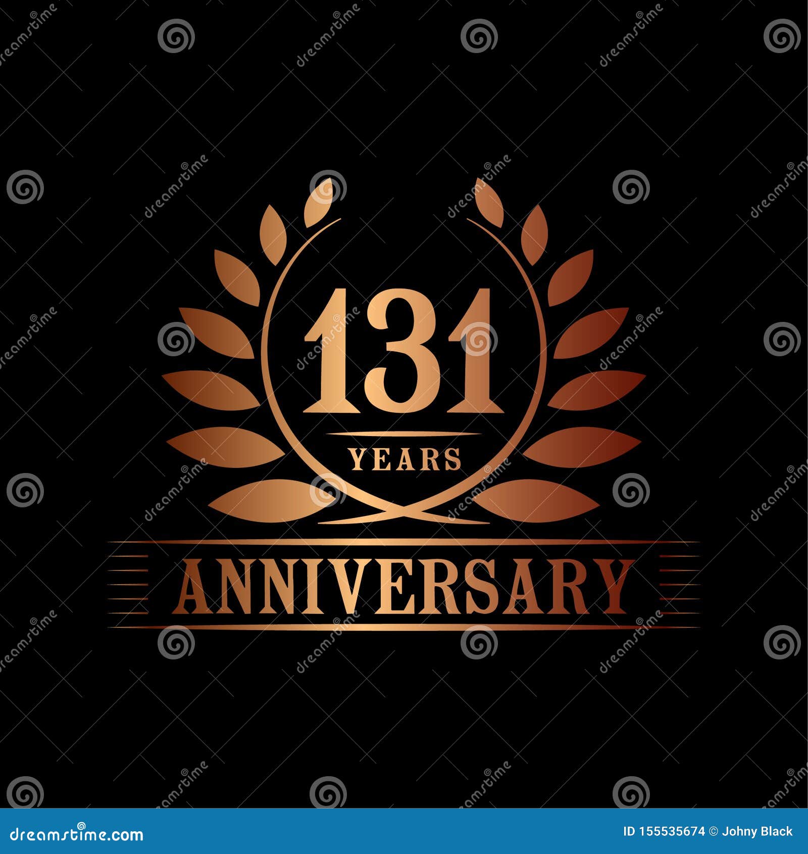 131 Years Anniversary Celebration Logo. 131st Anniversary Luxury Design ...