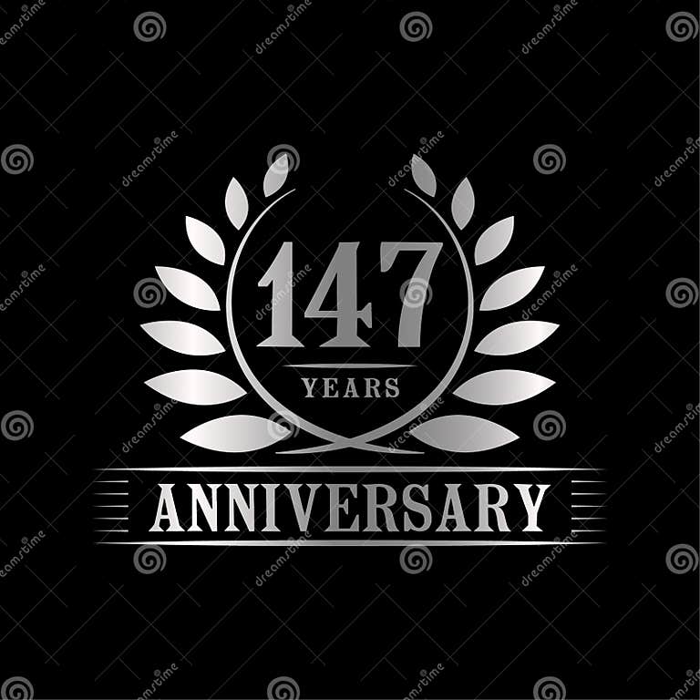 147 Years Anniversary Celebration Logo. 147th Anniversary Luxury Design ...