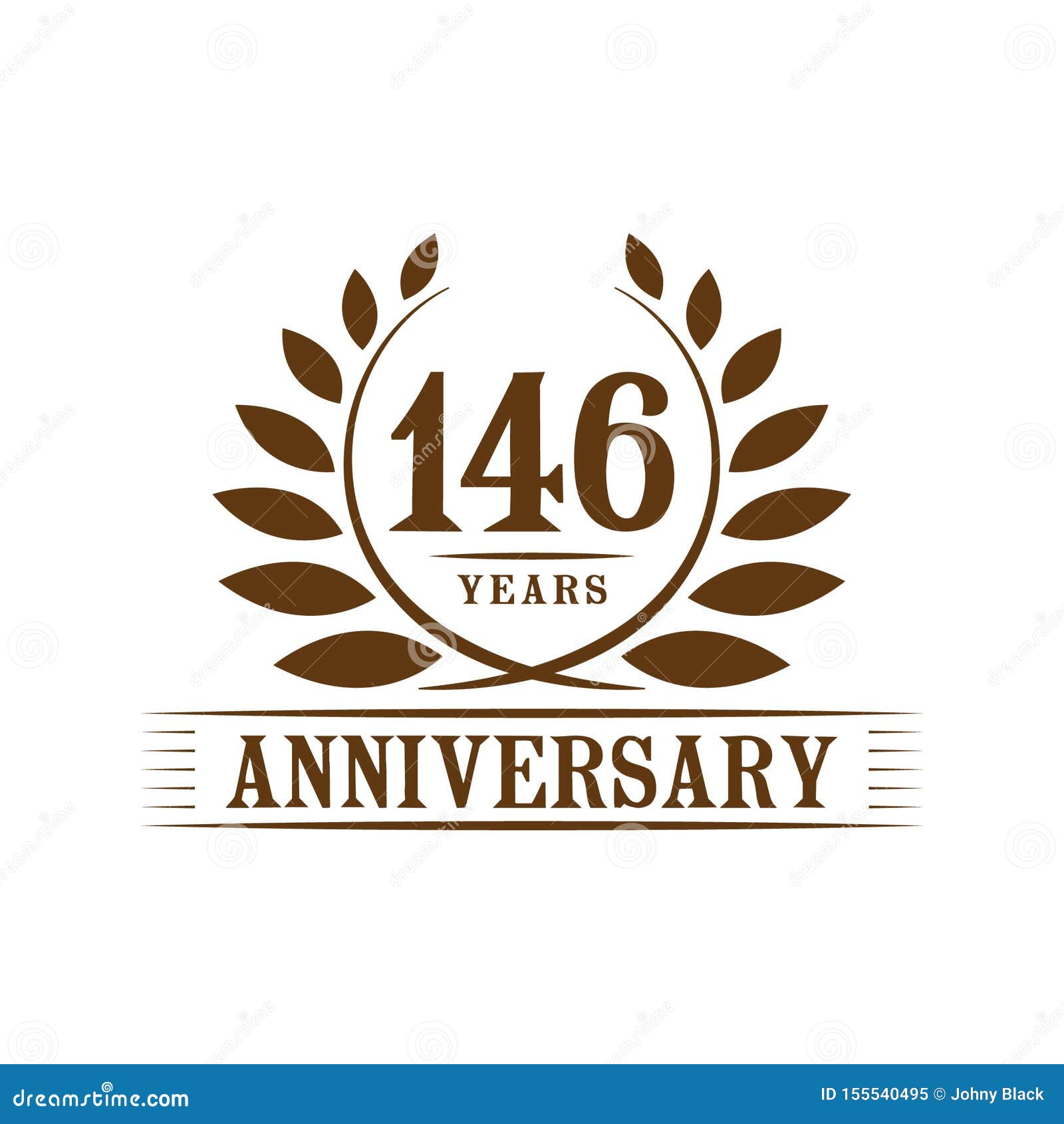 146 Years Anniversary Celebration Logo. 146th Anniversary Luxury Design ...