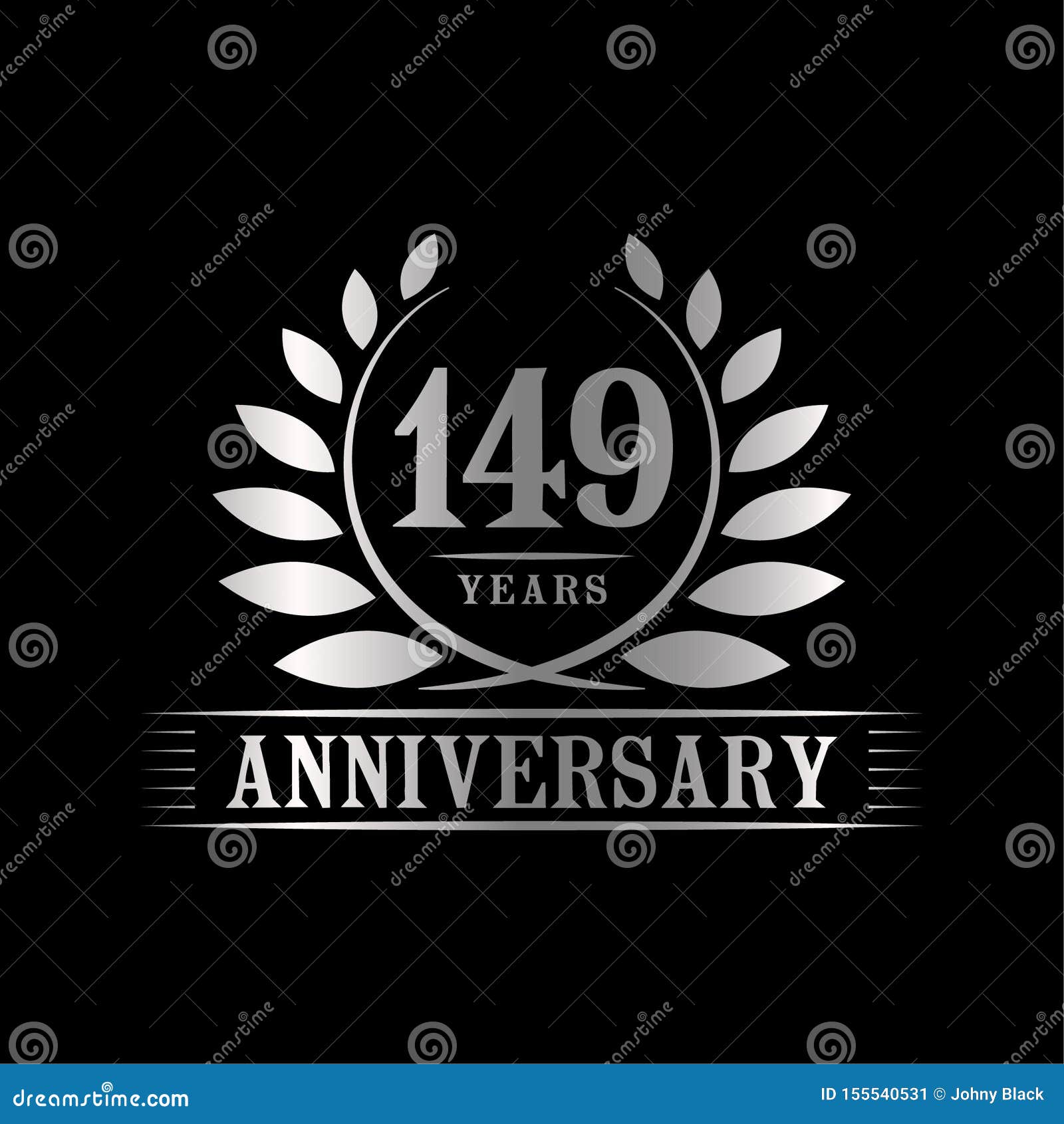 149 Years Anniversary Celebration Logo. 149th Anniversary Luxury Design ...