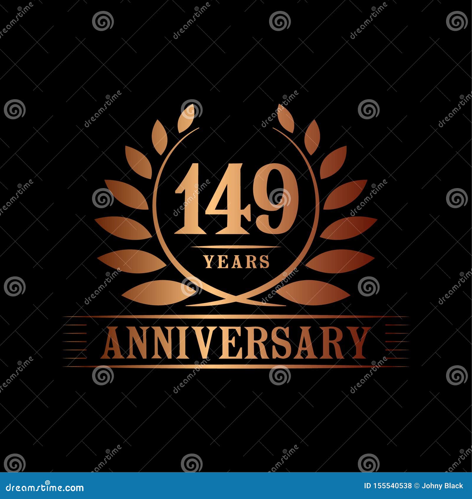 149 Years Anniversary Celebration Logo. 149th Anniversary Luxury Design ...