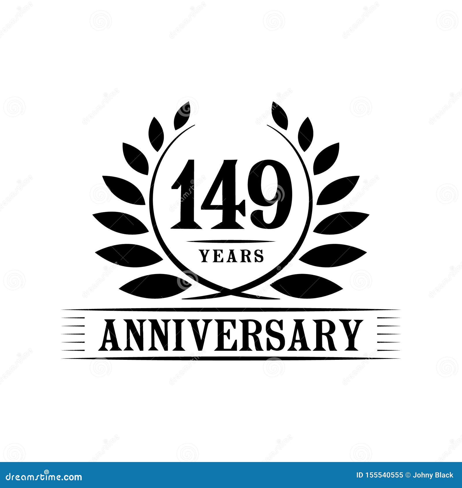 149 Years Anniversary Celebration Logo. 149th Anniversary Luxury Design ...