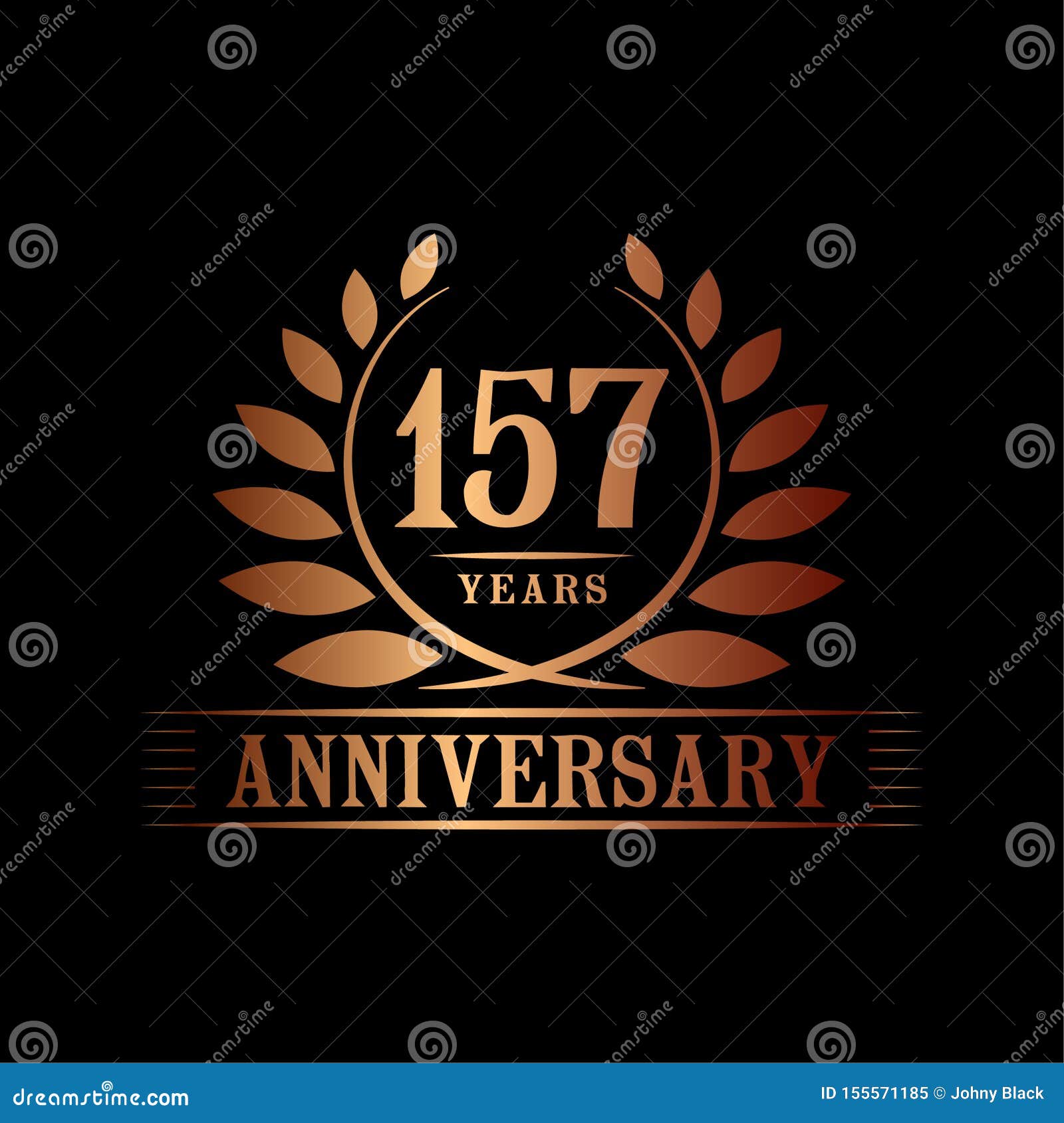 157 Years Anniversary Celebration Logo. 157th Anniversary Luxury Design ...
