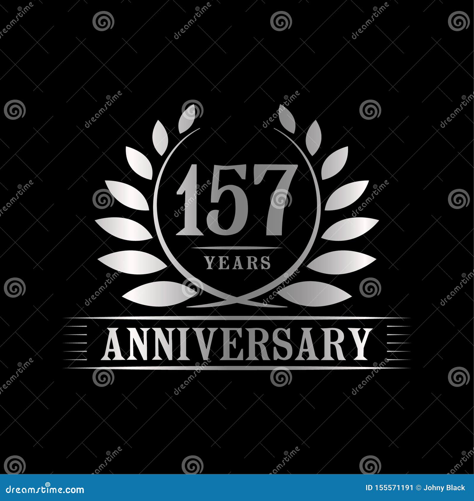 157 Years Anniversary Celebration Logo. 157th Anniversary Luxury Design ...