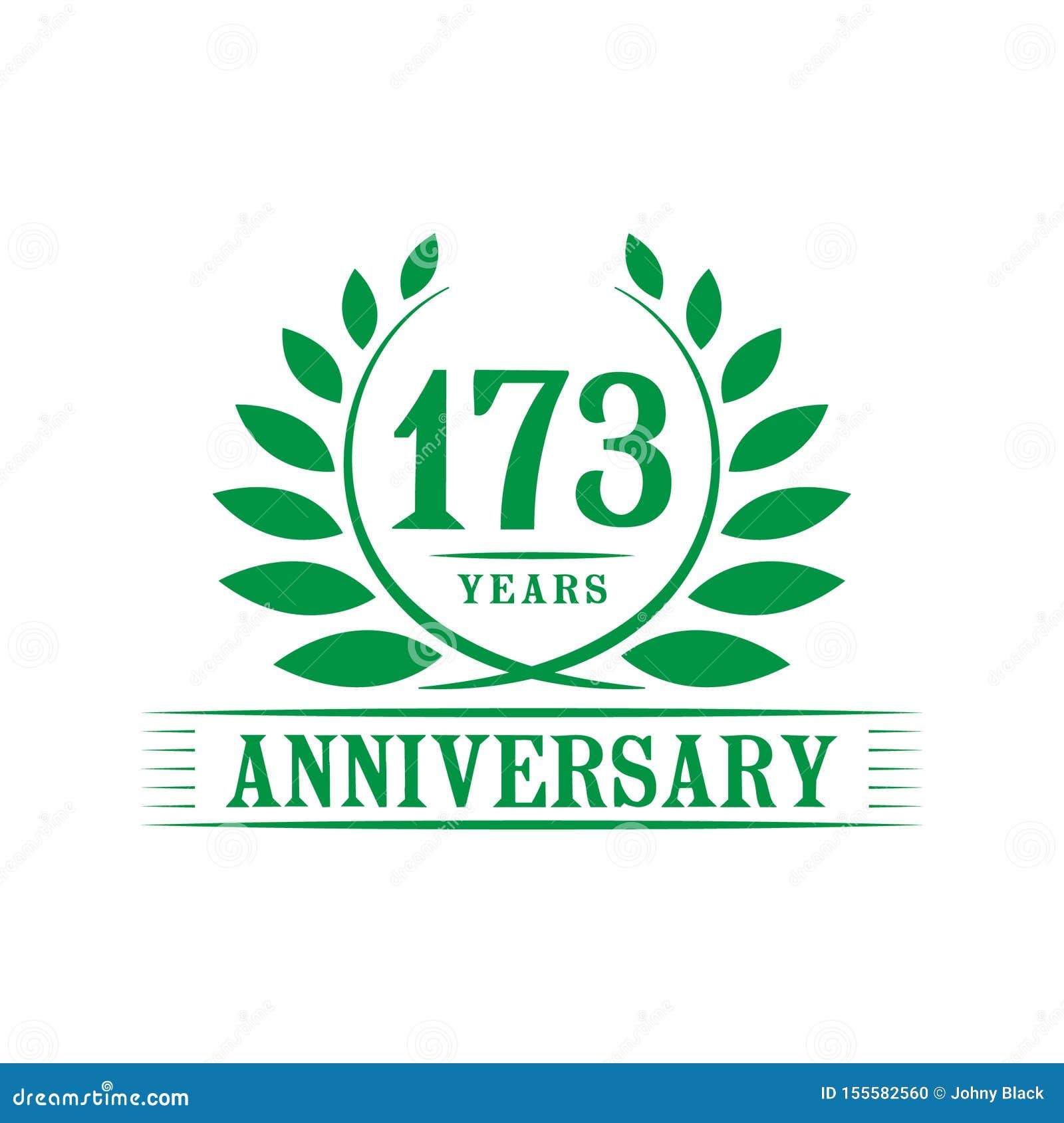 173 Years Anniversary Celebration Logo. 173rd Anniversary Luxury Design ...