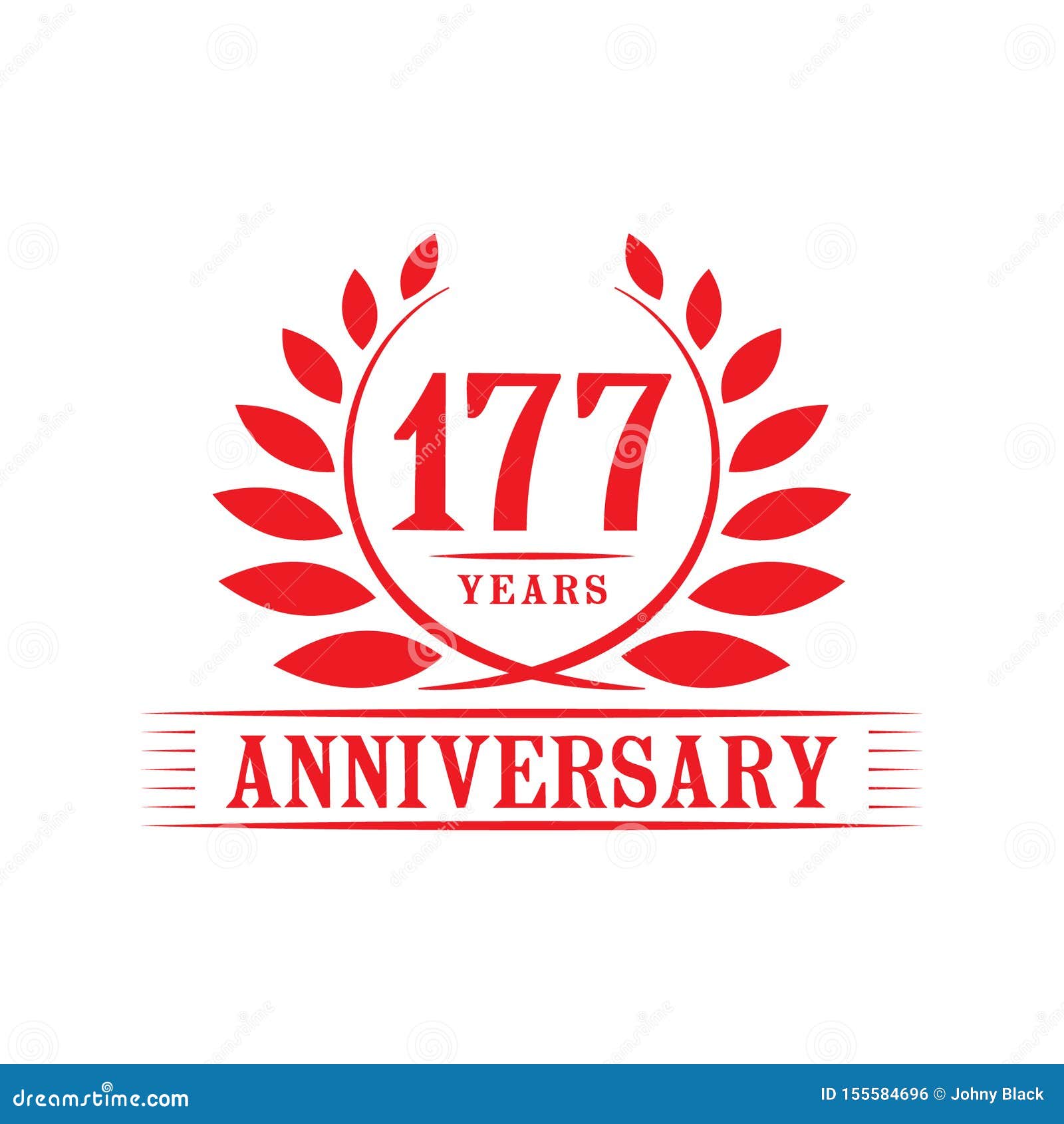 177 Years Anniversary Celebration Logo. 177th Anniversary Luxury Design ...