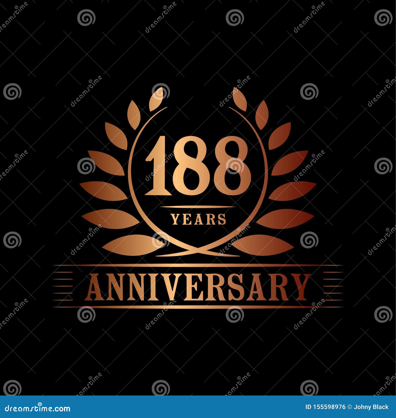 188 Years Anniversary Celebration Logo. 188th Anniversary Luxury Design ...