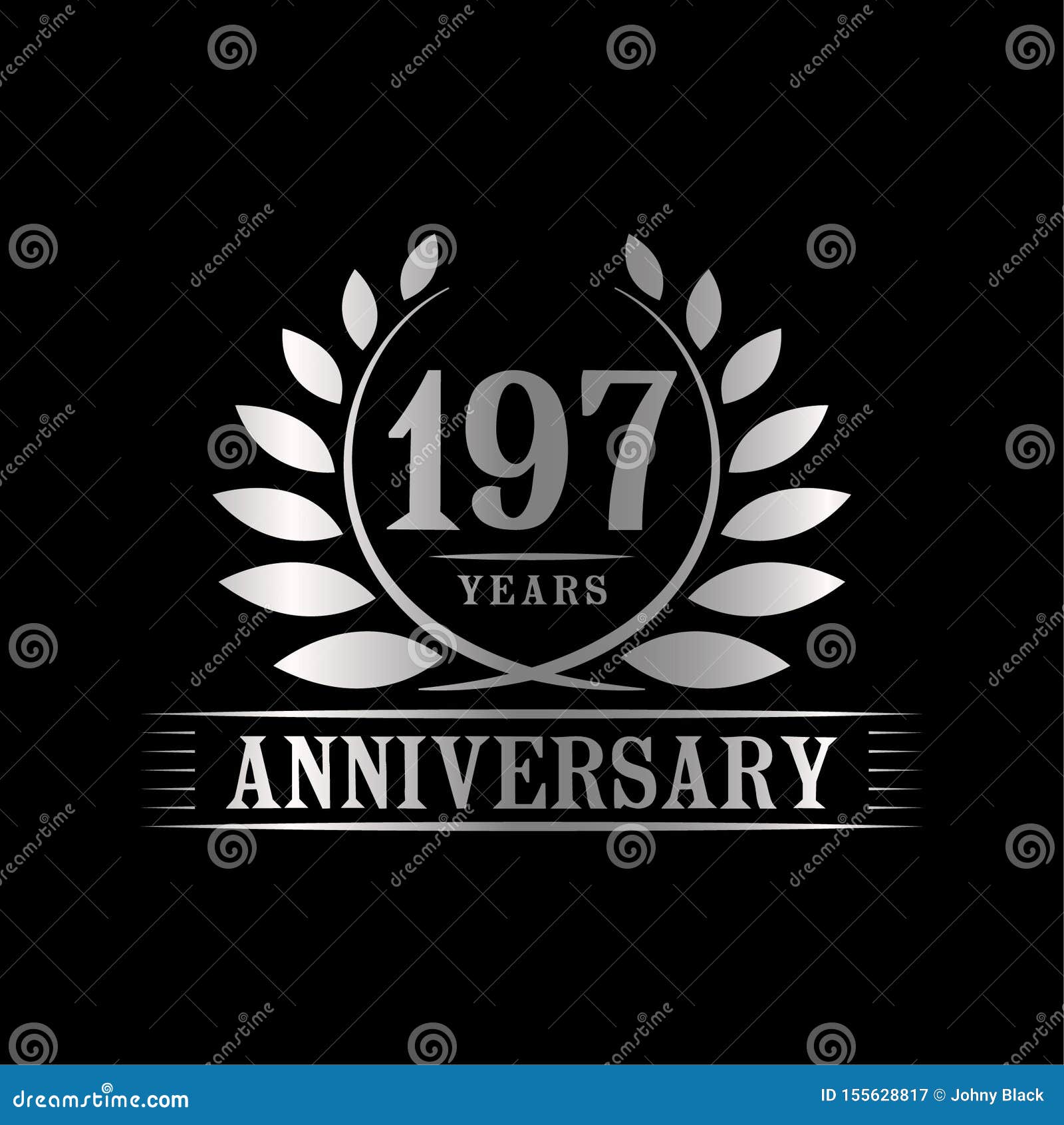 197 Years Anniversary Celebration Logo. 197th Anniversary Luxury Design ...