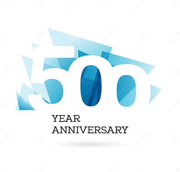 500th Years Anniversary Label Stock Vector - Illustration of badge ...