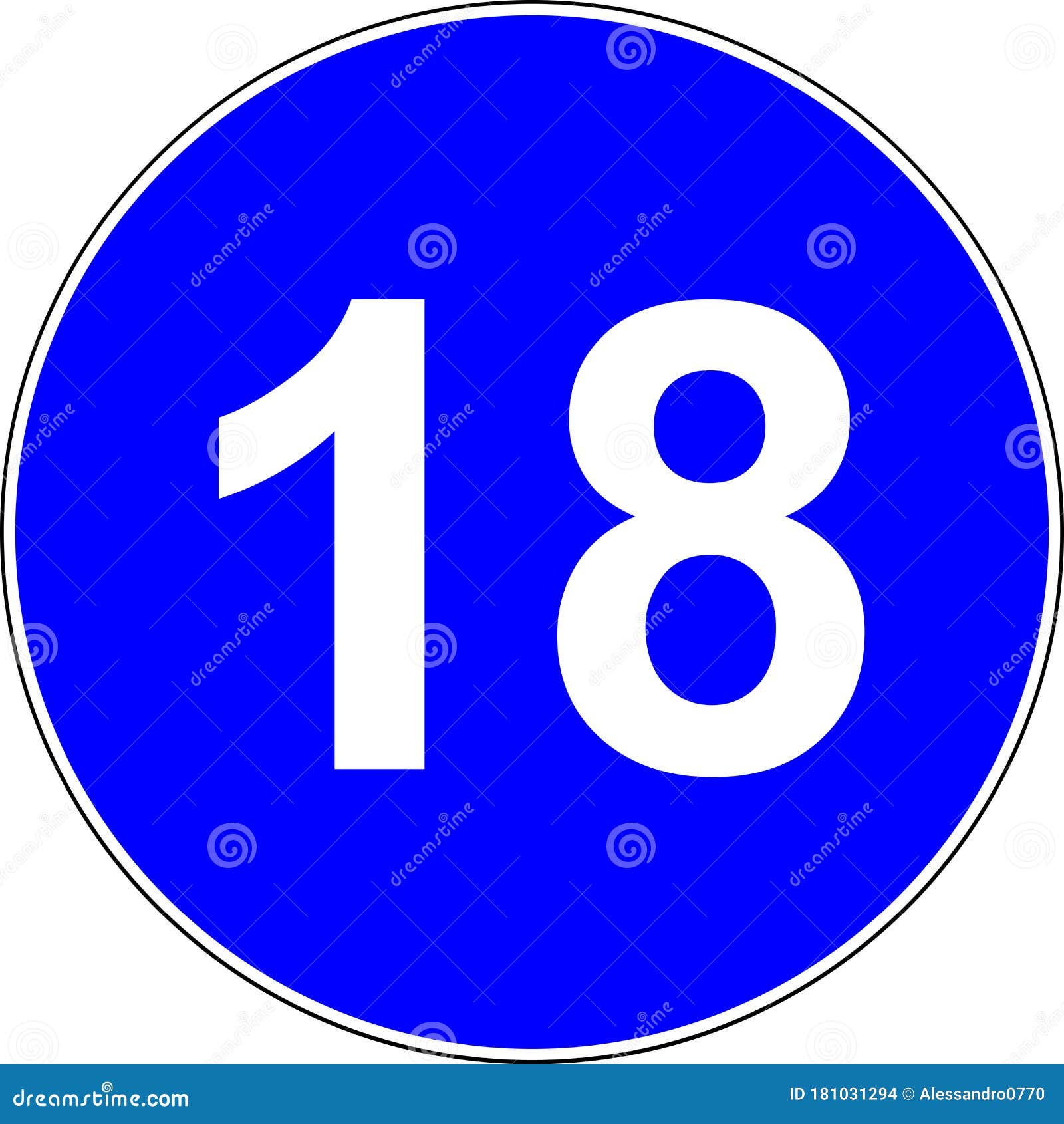 18 years allowed blue sign stock illustration. Illustration of label ...