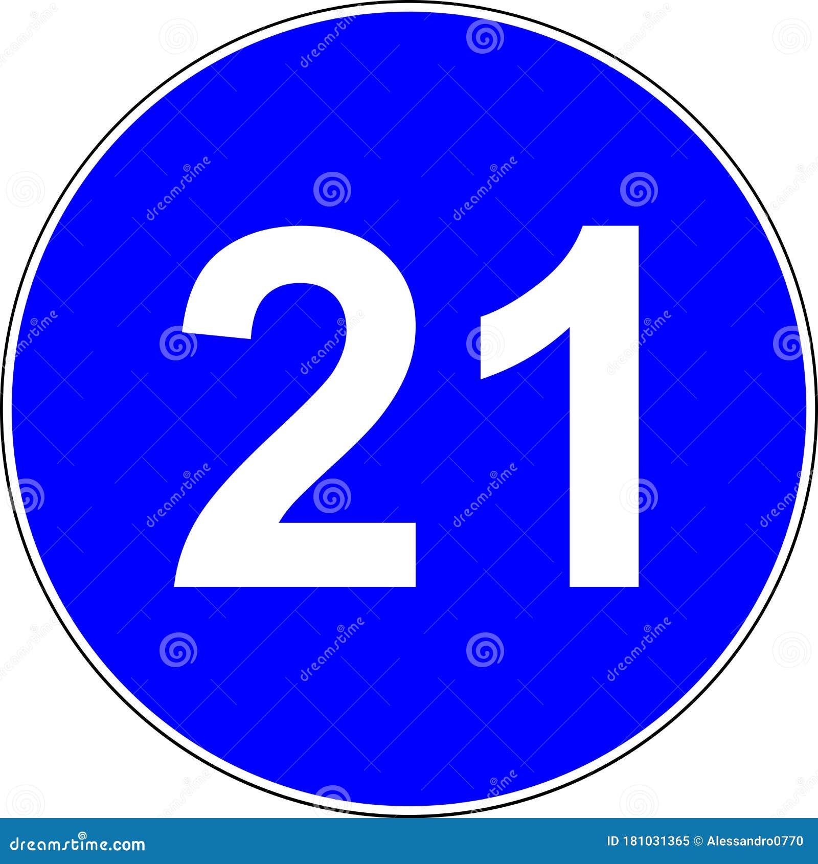21 years allowed blue sign stock illustration. Illustration of ...