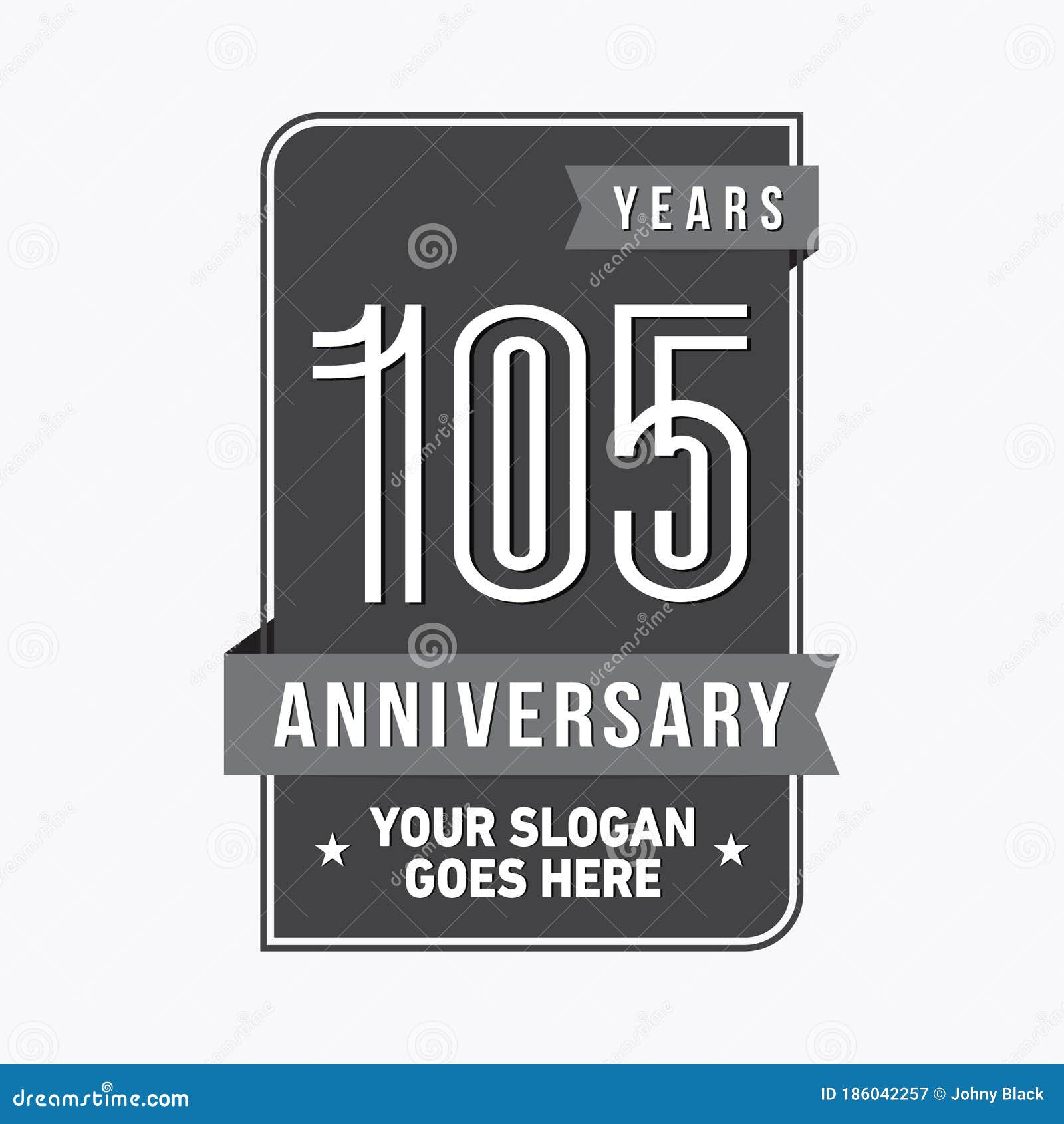 105 Years Celebrating Anniversary Design Template. 105th Logo. Vector ...
