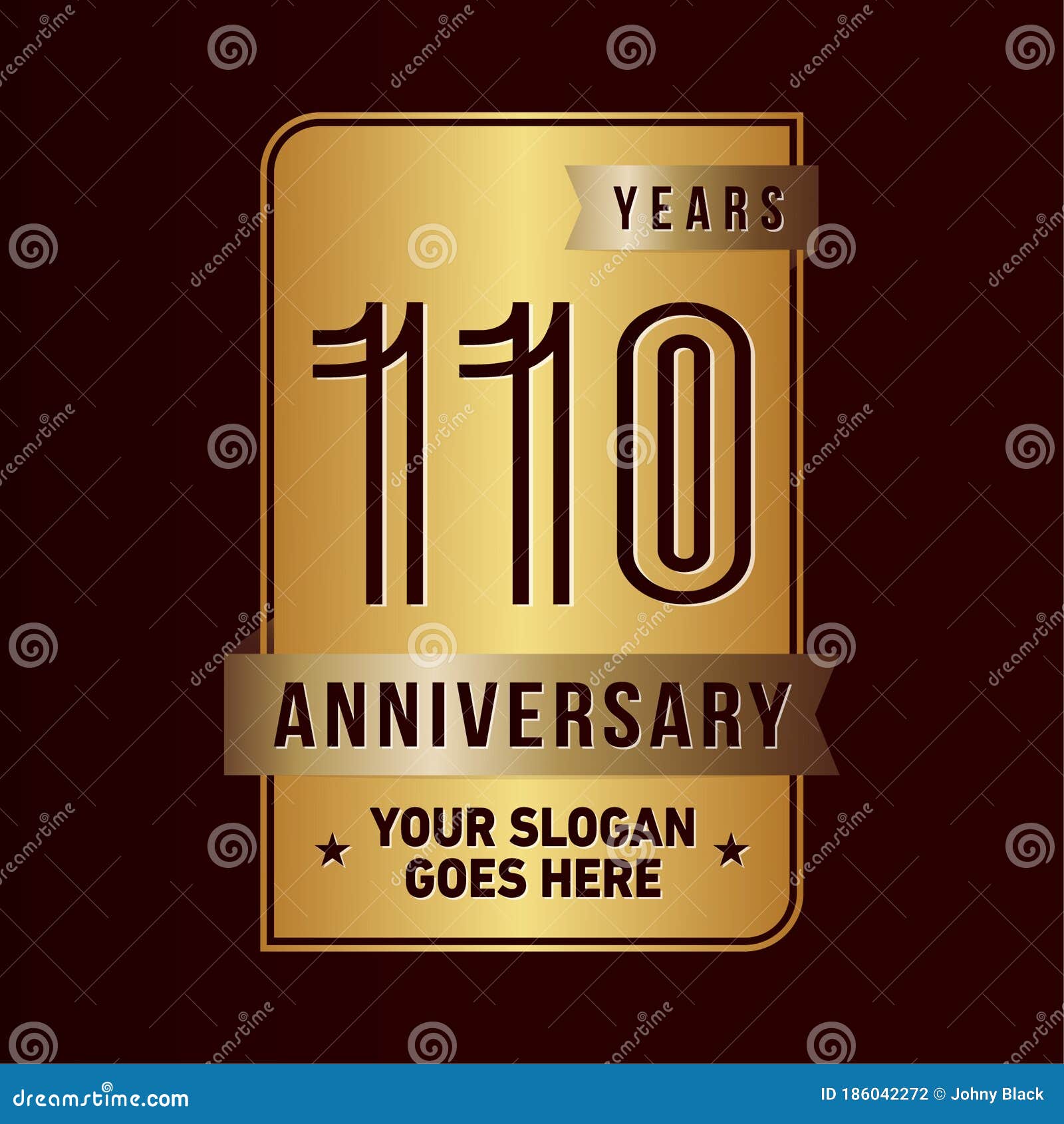110 Years Celebrating Anniversary Design Template. 110th Logo. Vector ...