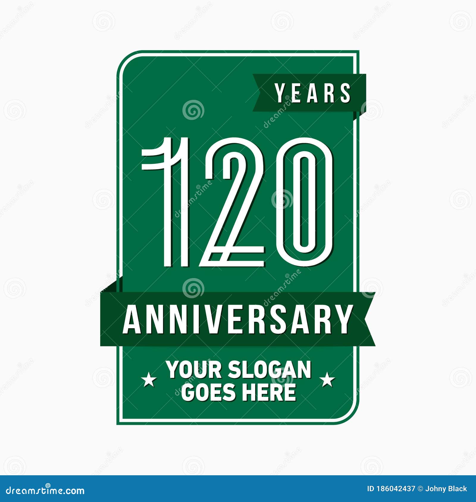 120 Years Celebrating Anniversary Design Template. 120th Logo. Vector ...
