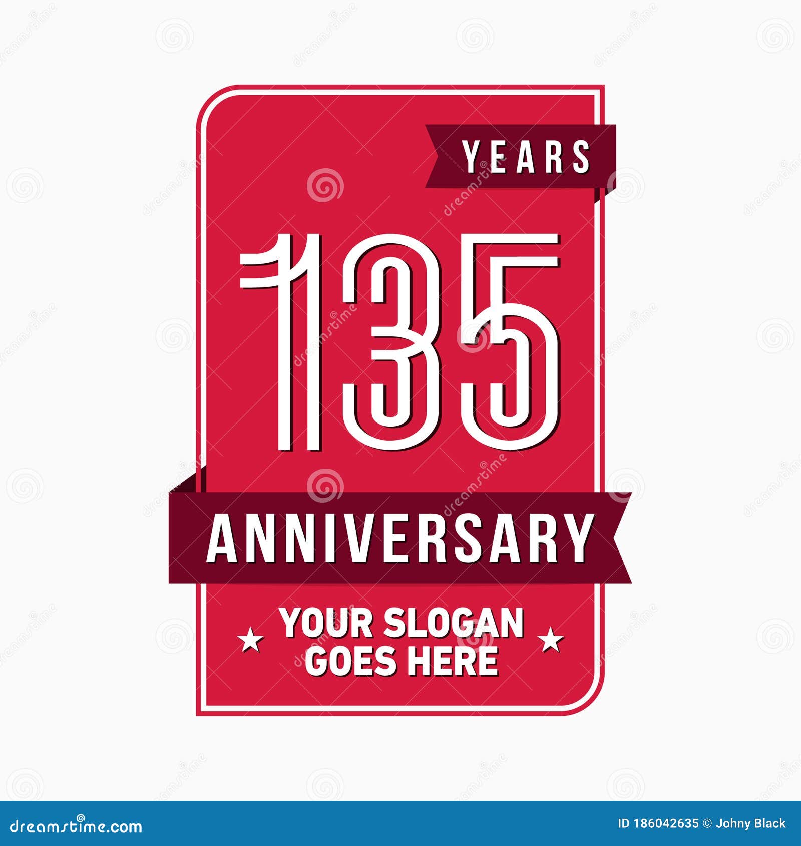 135 Years Celebrating Anniversary Design Template. 135th Logo. Vector ...