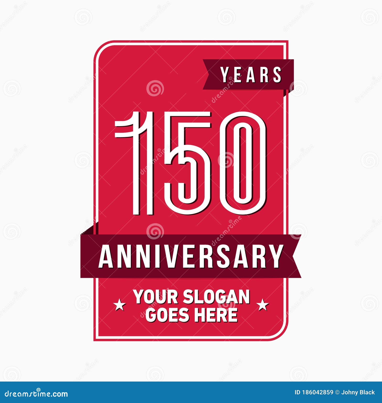 150 Years Celebrating Anniversary Design Template. 150th Logo. Vector ...