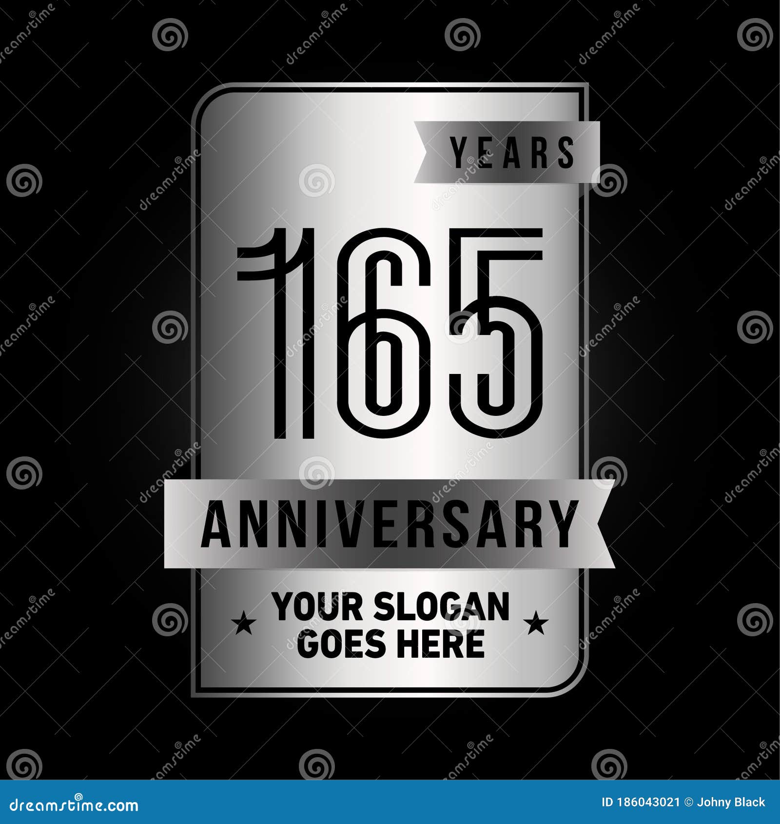 165 Years Celebrating Anniversary Design Template. 165th Logo. Vector ...