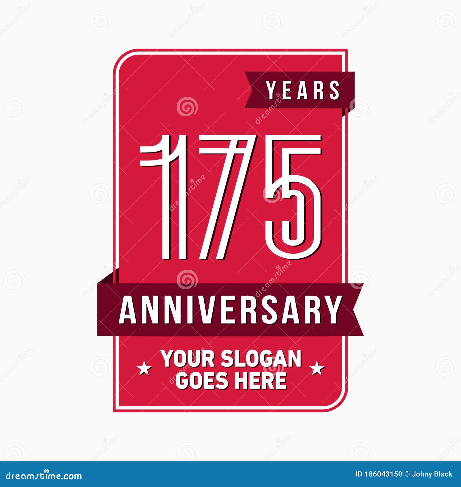 175 Years Celebrating Anniversary Design Template. 175th Logo. Vector ...
