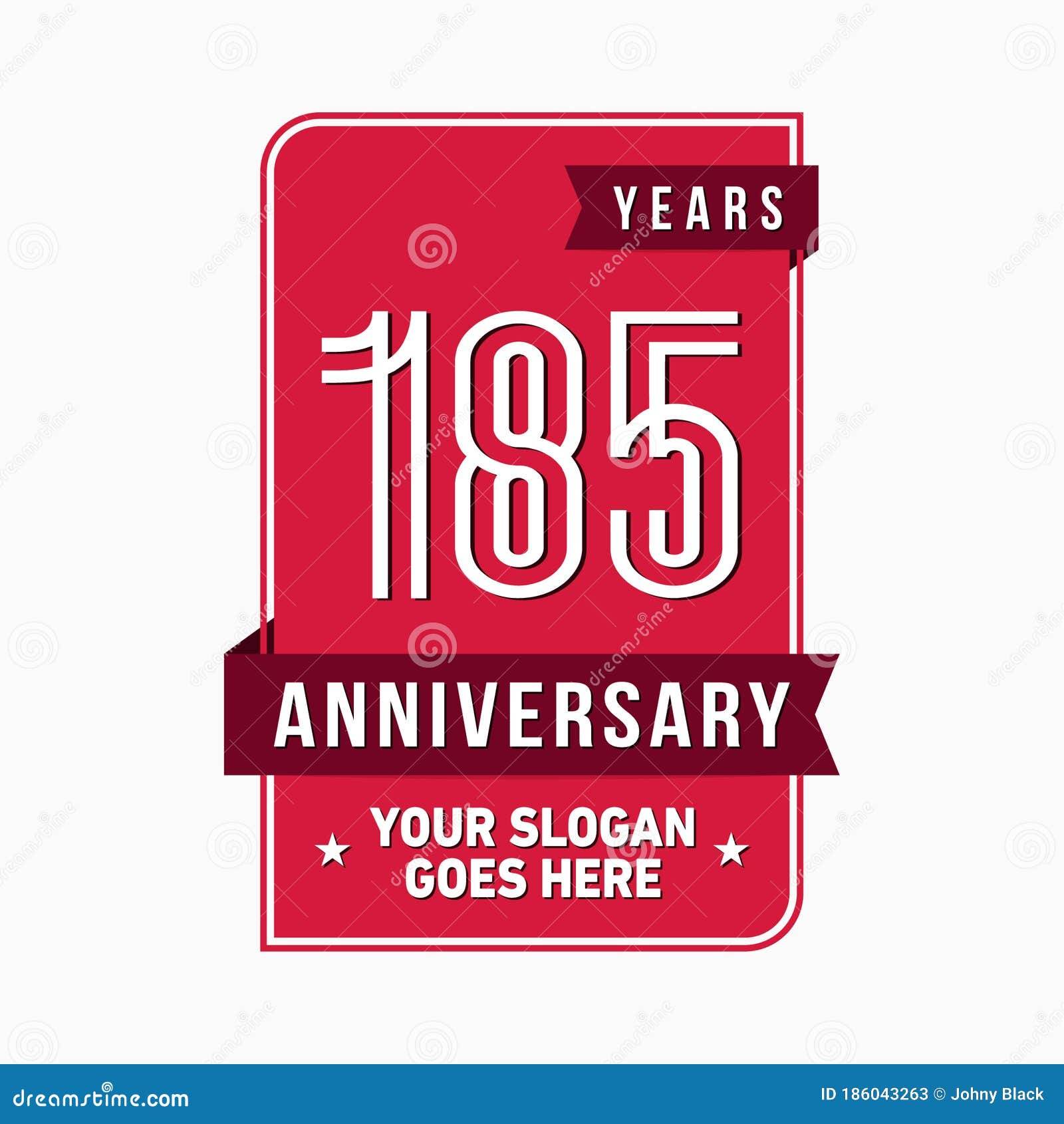 185 Years Celebrating Anniversary Design Template. 185th Logo. Vector ...