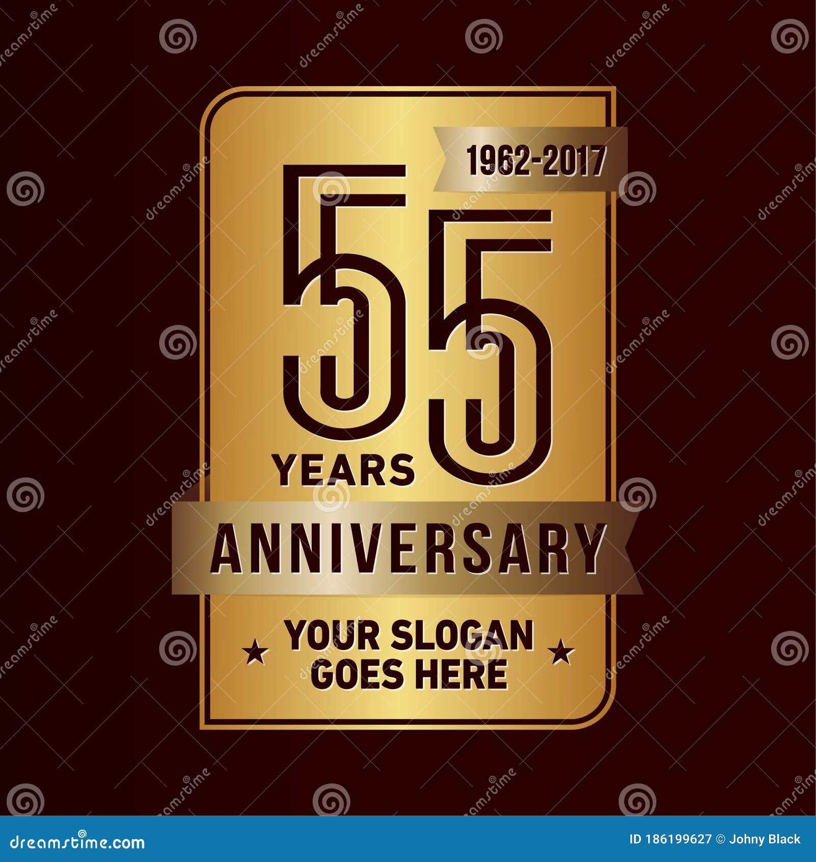 55 Years Celebrating Anniversary Design Template. 55th Logo. Vector and ...