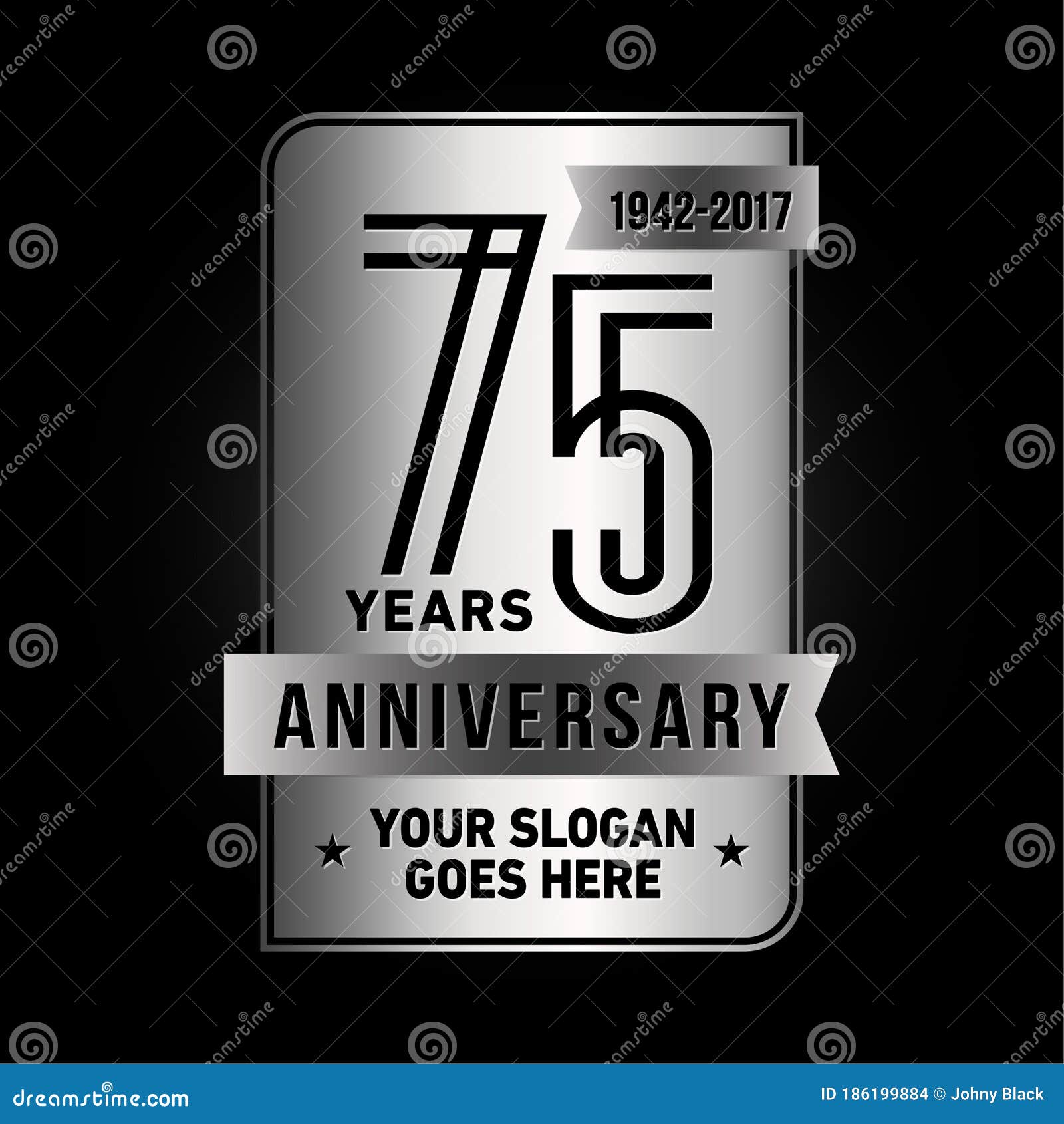 75 Years Celebrating Anniversary Design Template. 75th Logo. Vector and ...