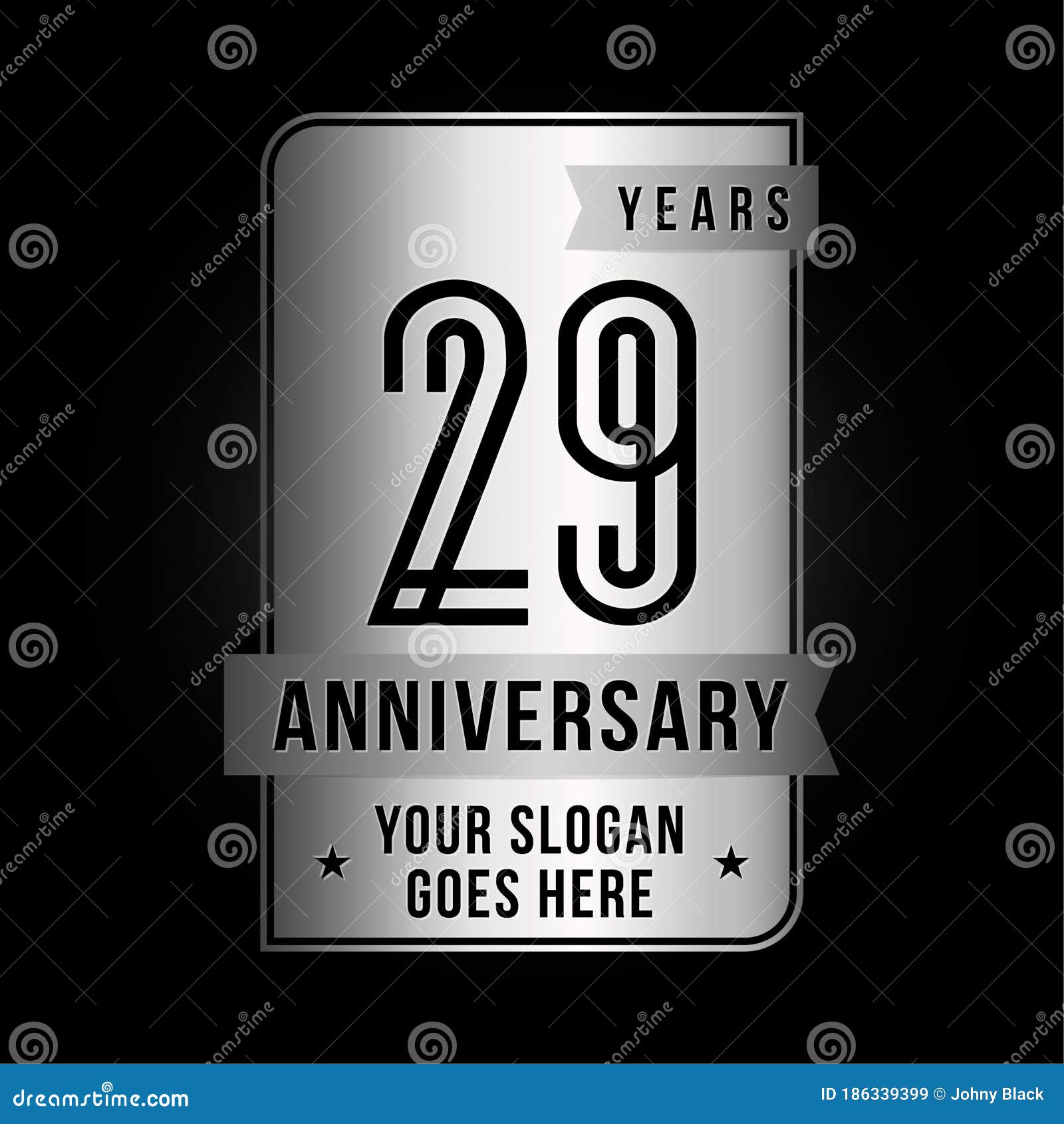 29 Years Celebrating Anniversary Design Template. 29th Logo. Vector and ...