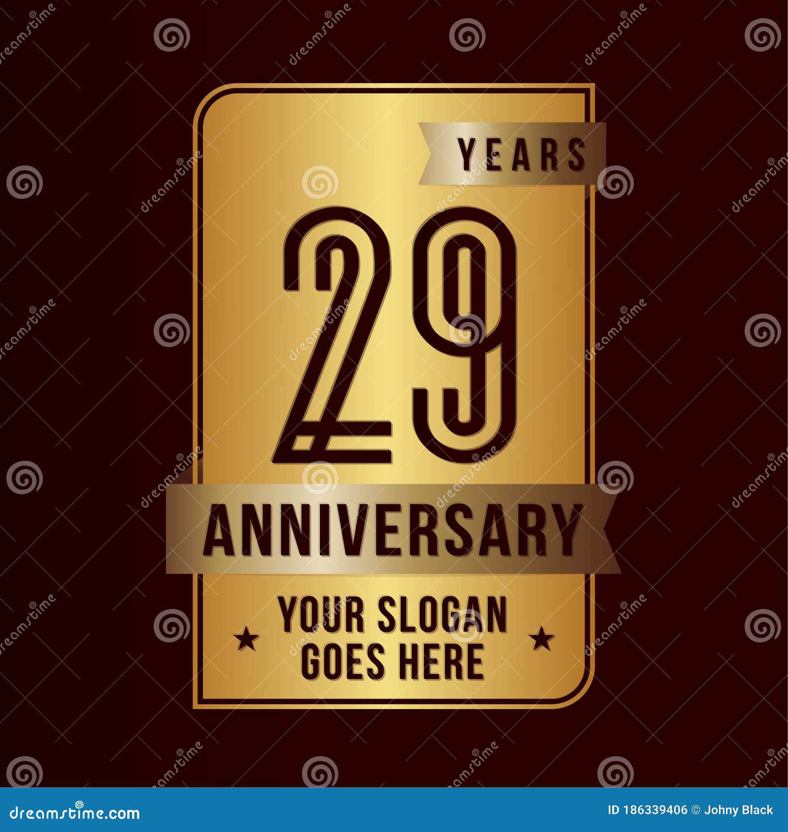 29 Years Celebrating Anniversary Design Template. 29th Logo. Vector and ...