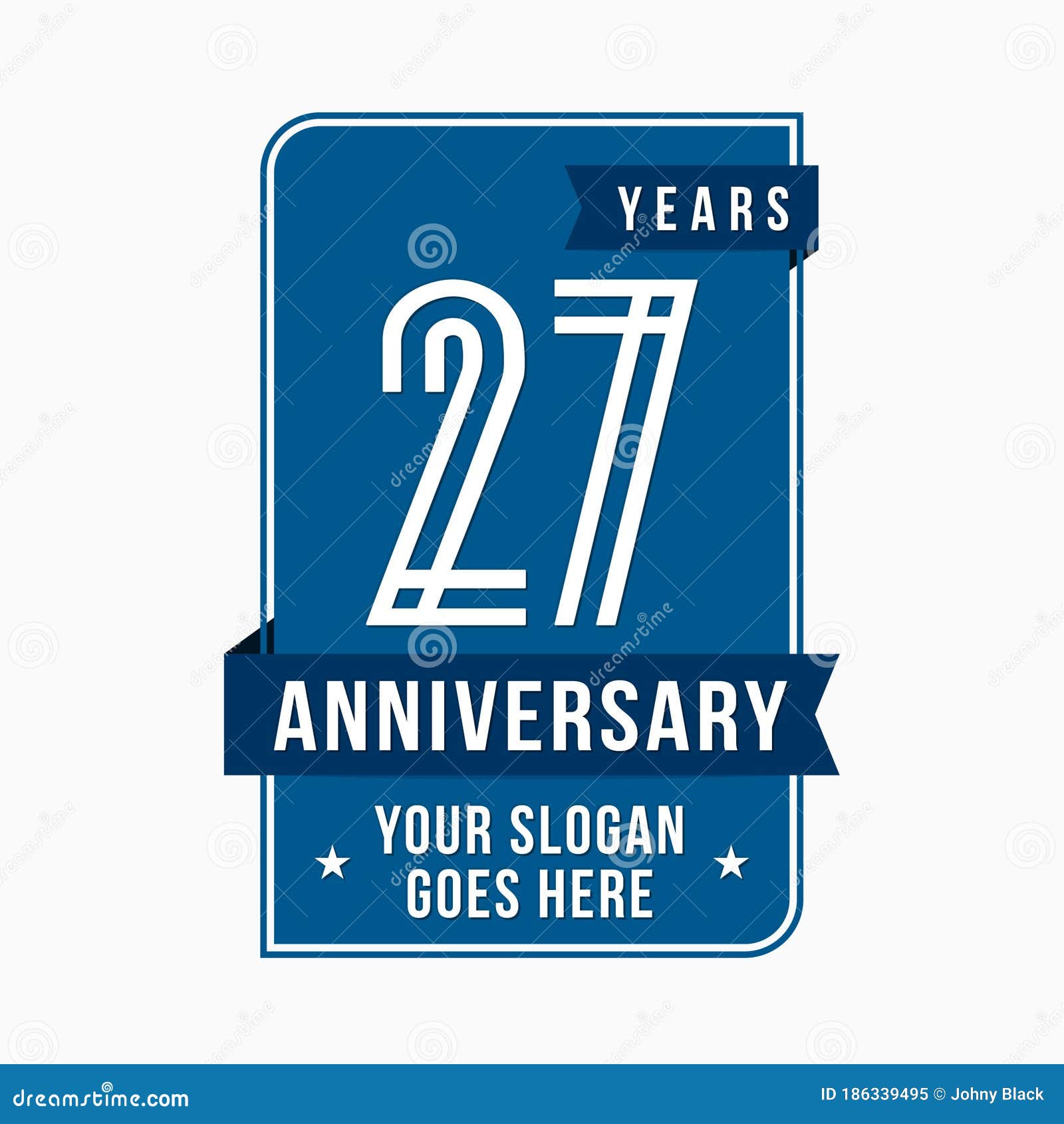 27 Years Celebrating Anniversary Design Template. 27th Logo. Vector and ...