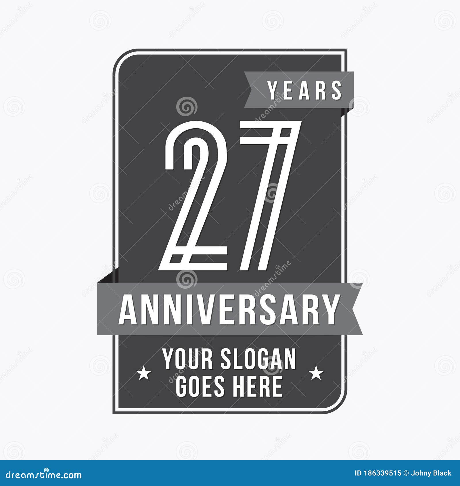 27 Years Celebrating Anniversary Design Template. 27th Logo. Vector and ...