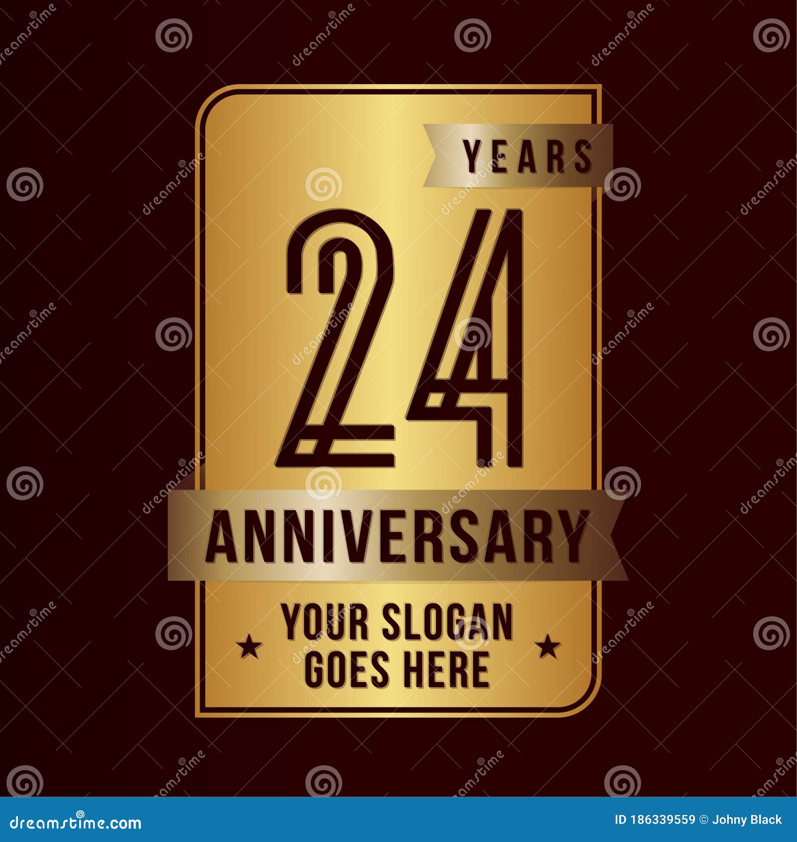 24 Years Celebrating Anniversary Design Template. 24th Logo. Vector and ...