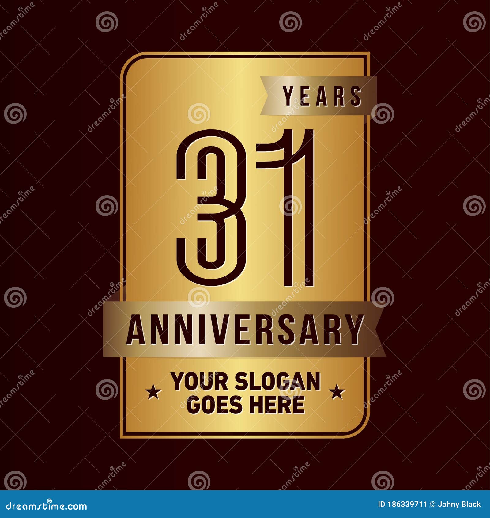31 Years Celebrating Anniversary Design Template. 31st Logo. Vector and ...