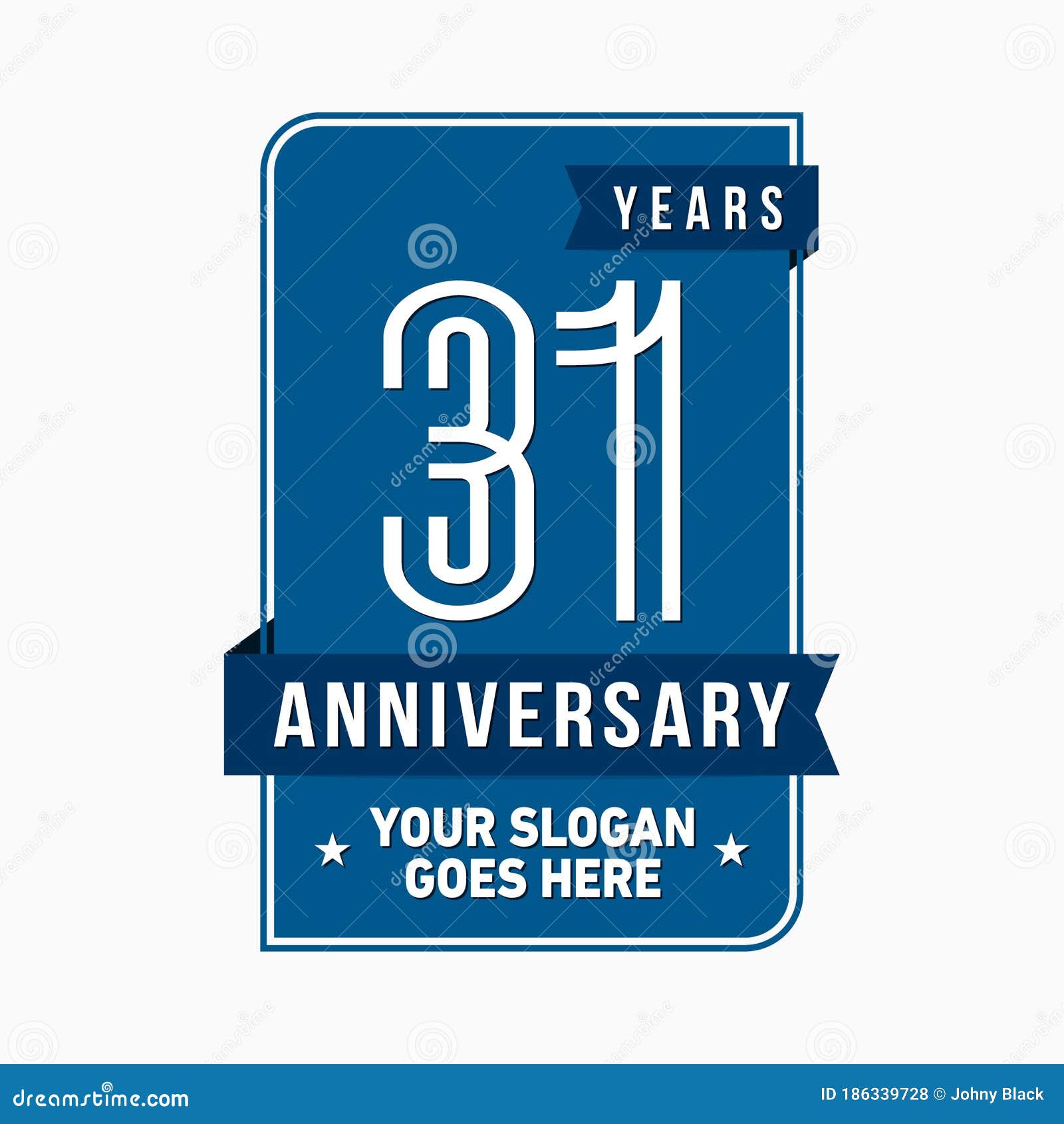 31 Years Celebrating Anniversary Design Template. 31st Logo. Vector and ...