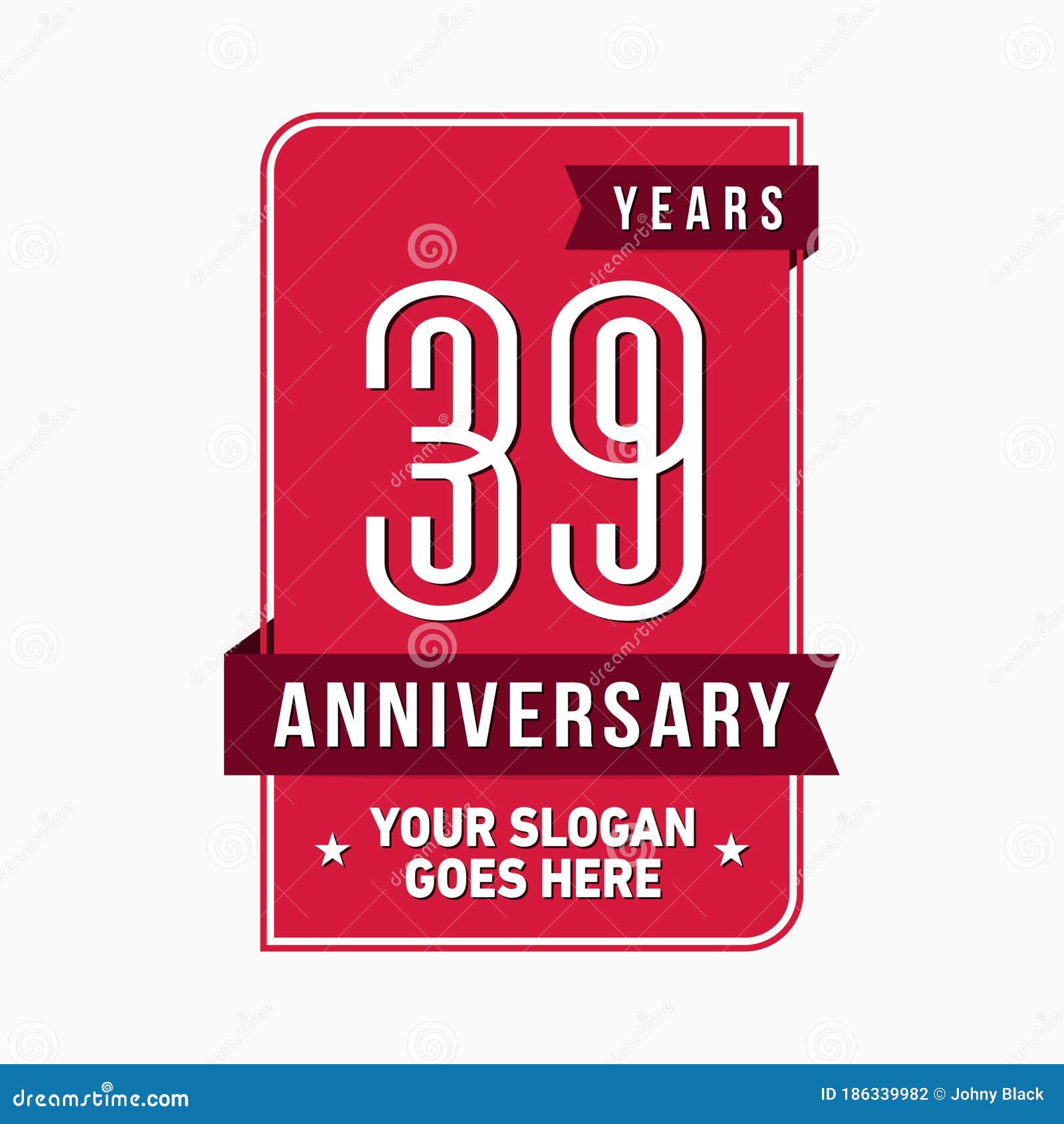 39 Years Celebrating Anniversary Design Template. 39th Logo. Vector and ...