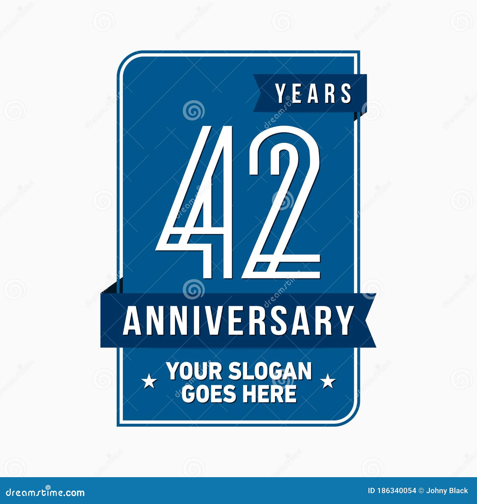 42 Years Celebrating Anniversary Design Template. 42nd Logo. Vector and ...