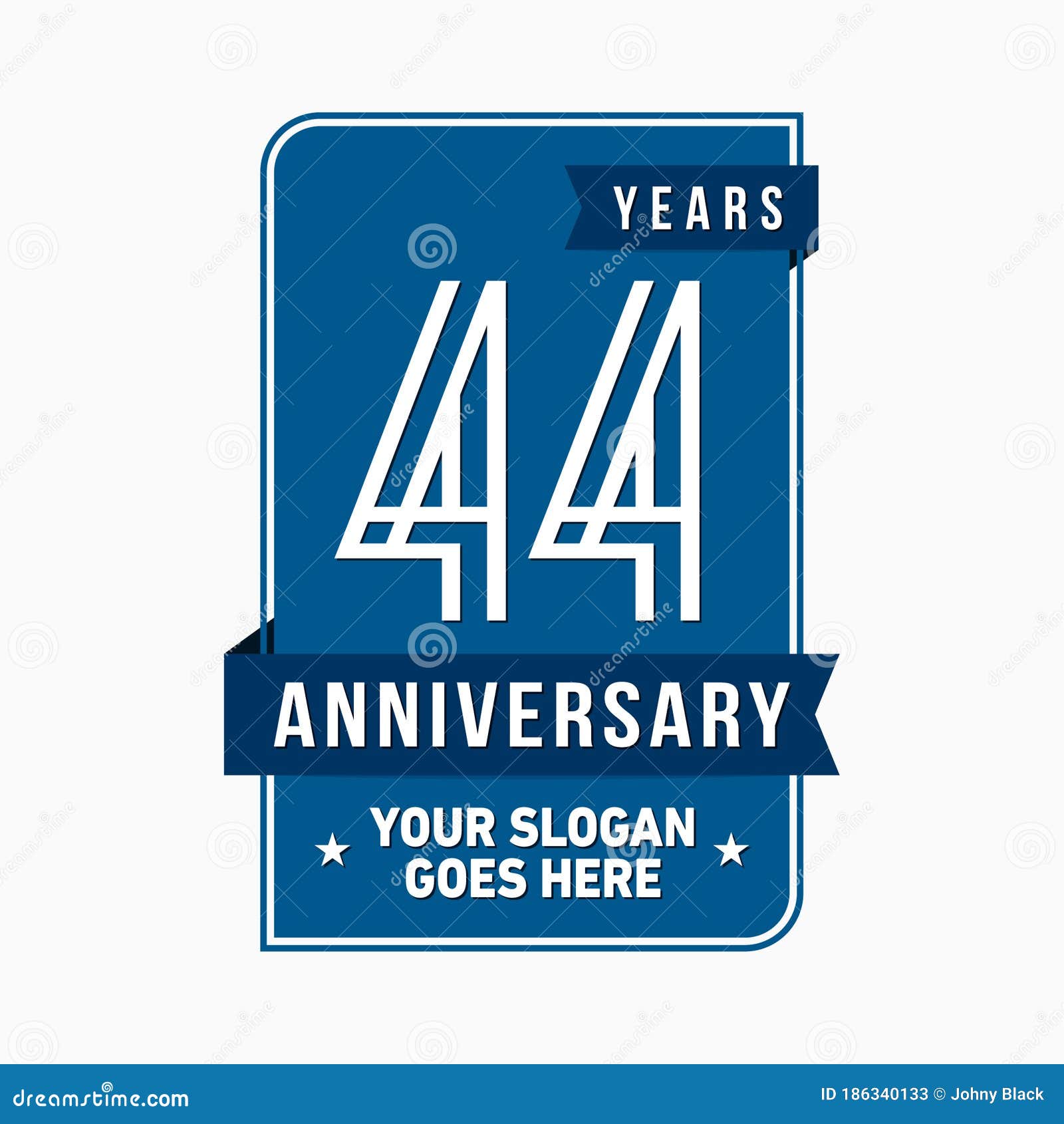 44 Years Celebrating Anniversary Design Template. 44th Logo. Vector and ...