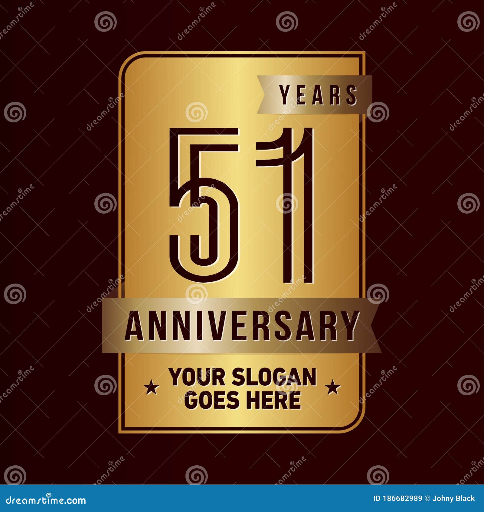 51 Years Celebrating Anniversary Design Template. 51st Logo. Vector and ...