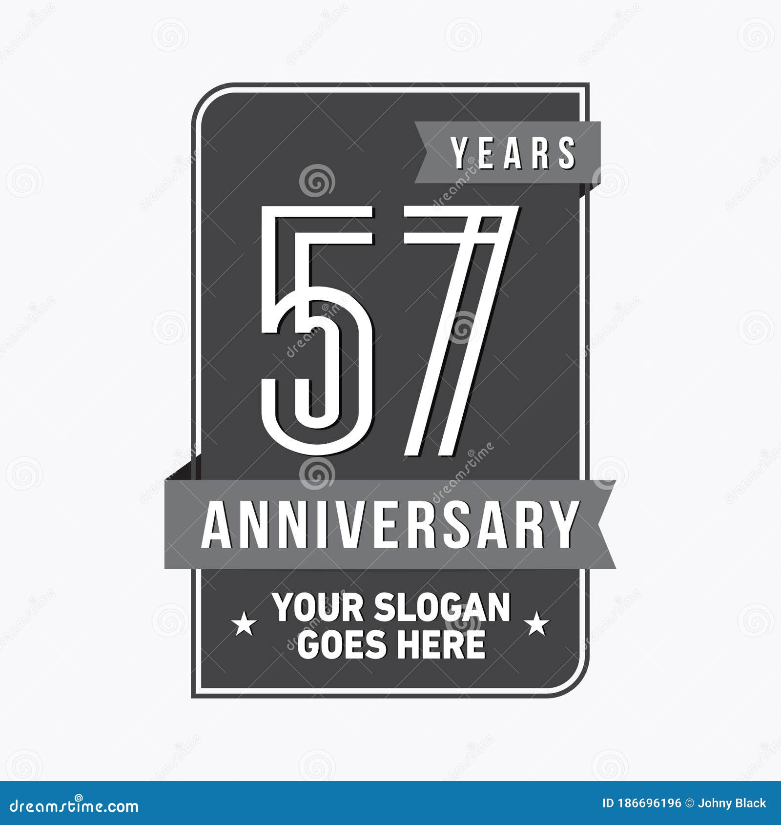 3d Illustration Of 57th Blue Balloons Isolated On White Background ...