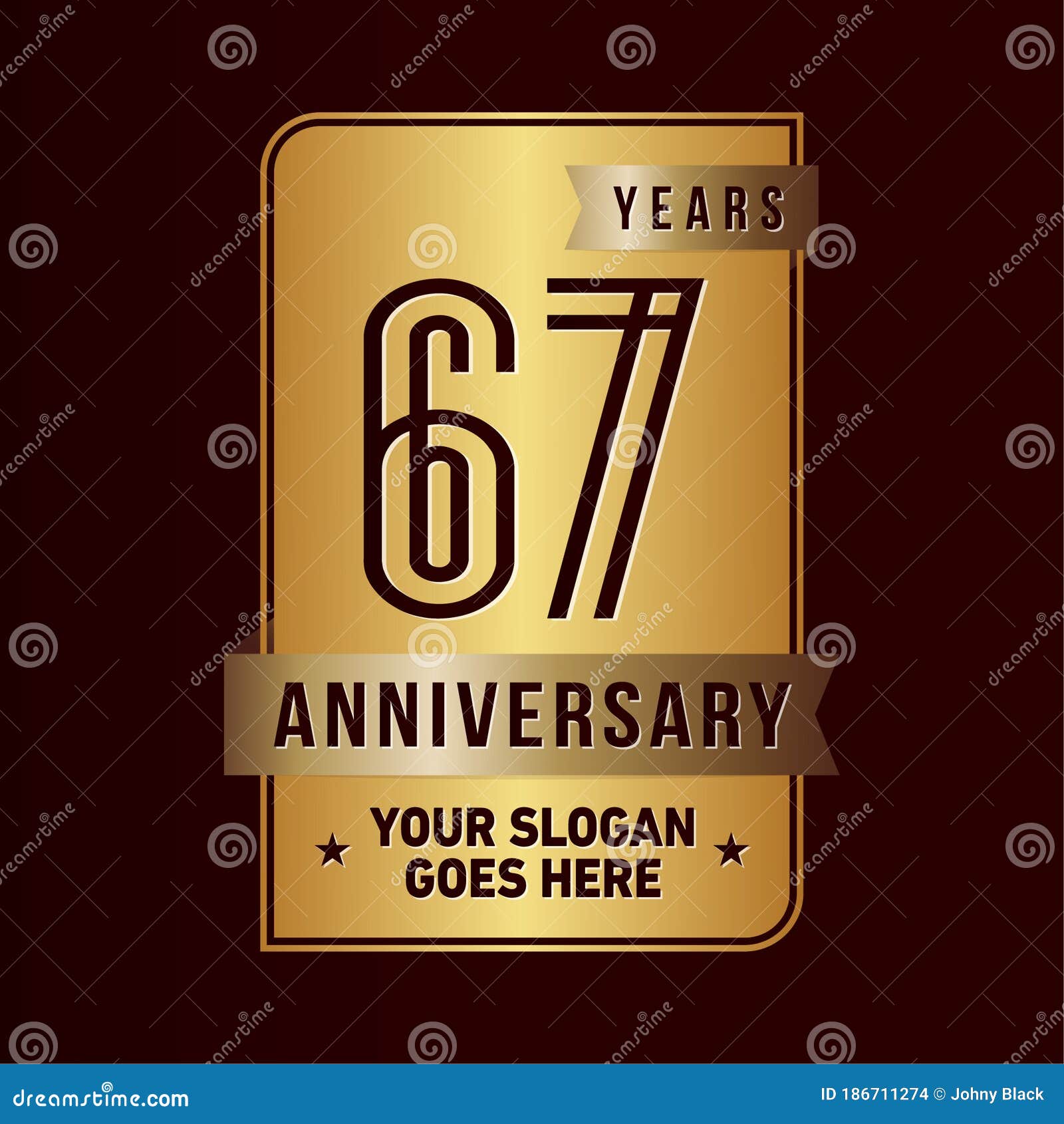 67 Years Celebrating Anniversary Design Template. 67th Logo. Vector and ...