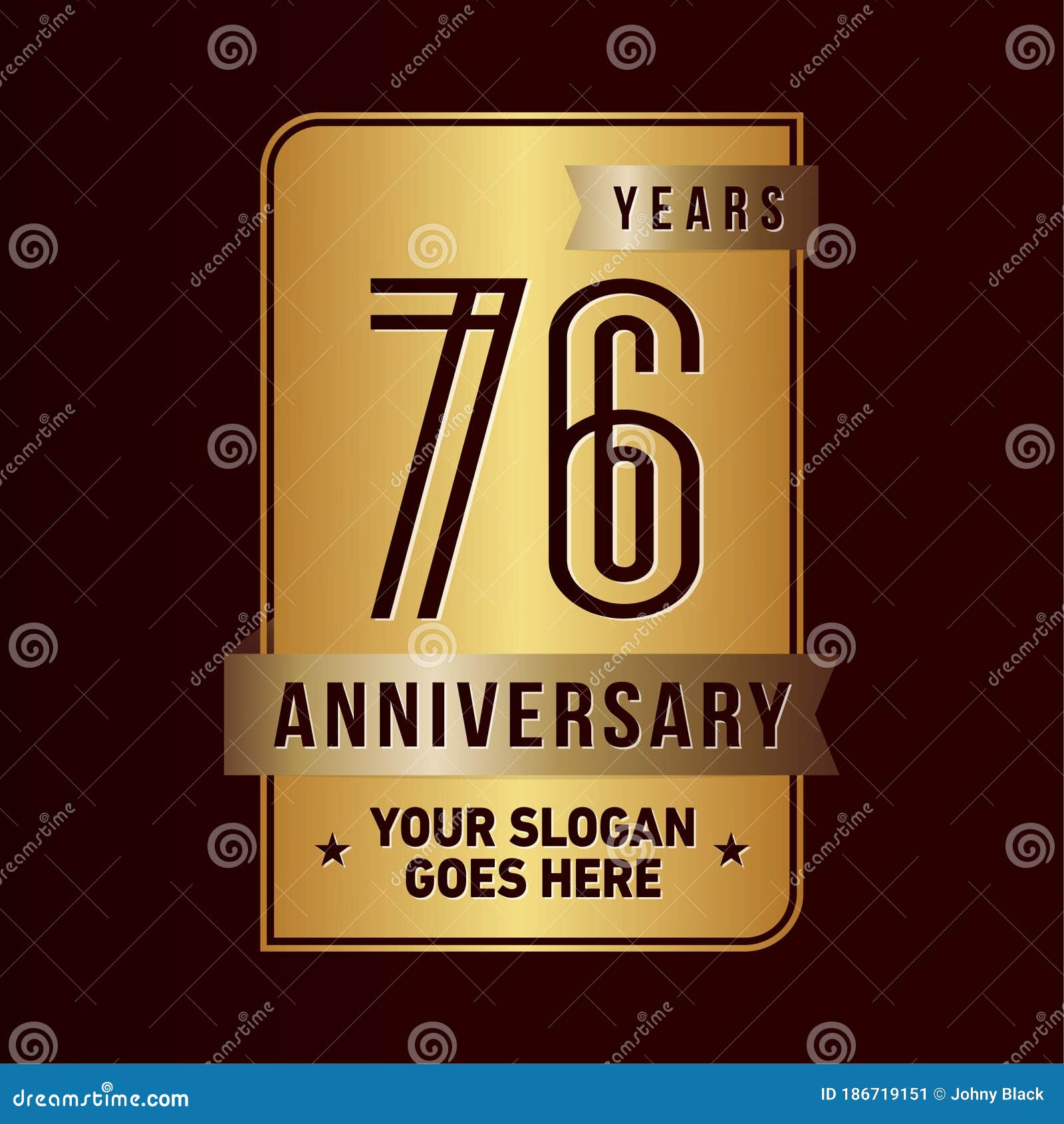 76 Years Celebrating Anniversary Design Template. 76th Logo. Vector and ...