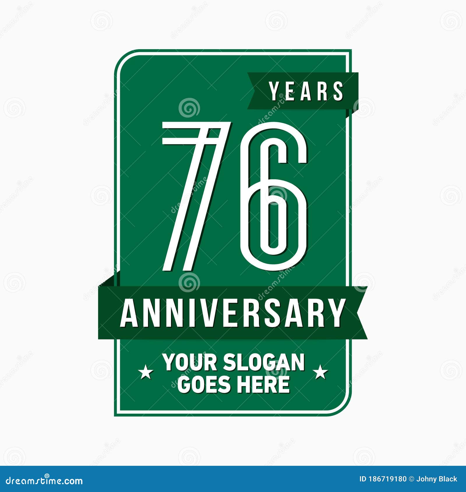 76 Years Celebrating Anniversary Design Template. 76th Logo. Vector and ...