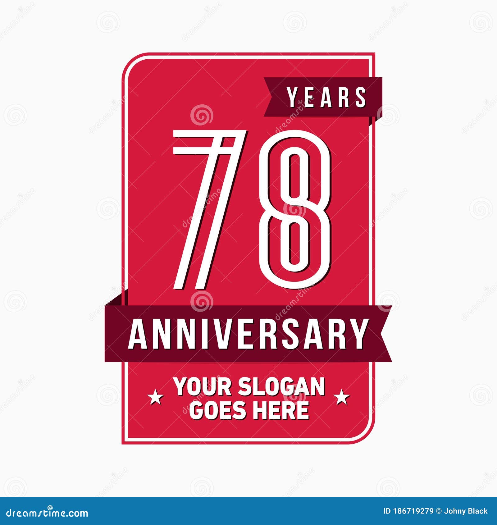78 Years Celebrating Anniversary Design Template. 78th Logo. Vector and ...