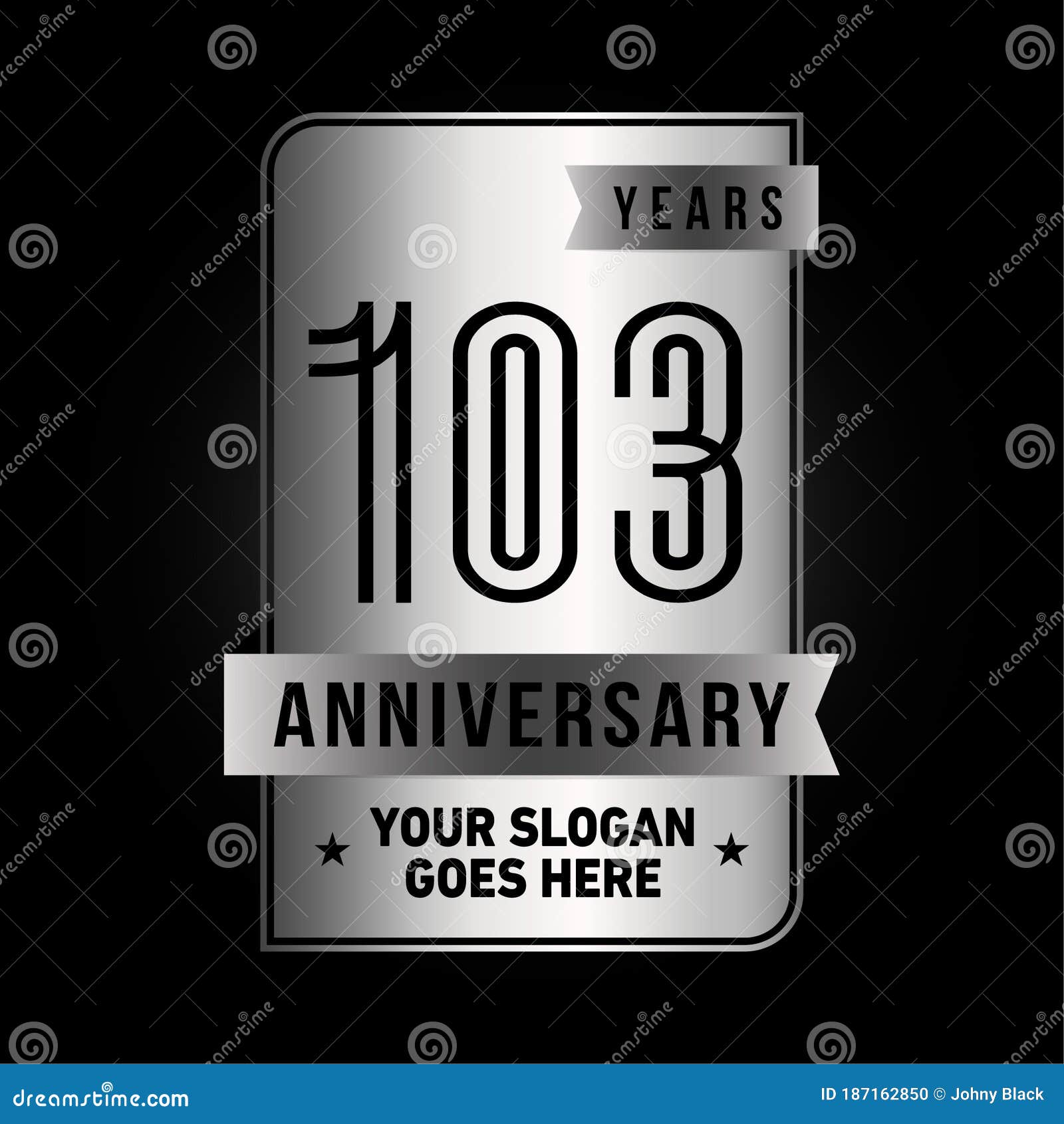 103 Years Celebrating Anniversary Design Template. 103rd Logo. Vector ...