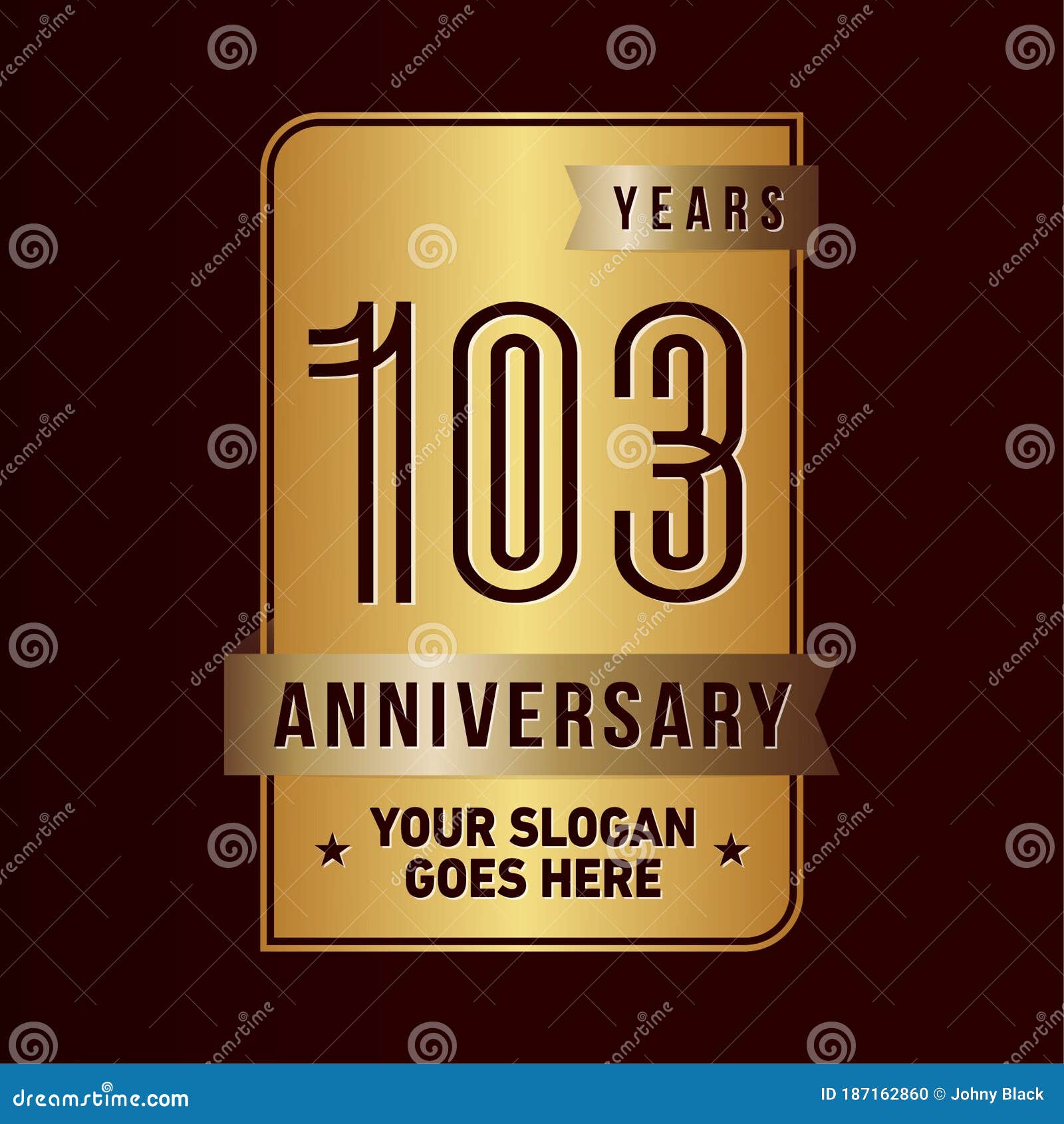 103 Years Celebrating Anniversary Design Template. 103rd Logo. Vector ...